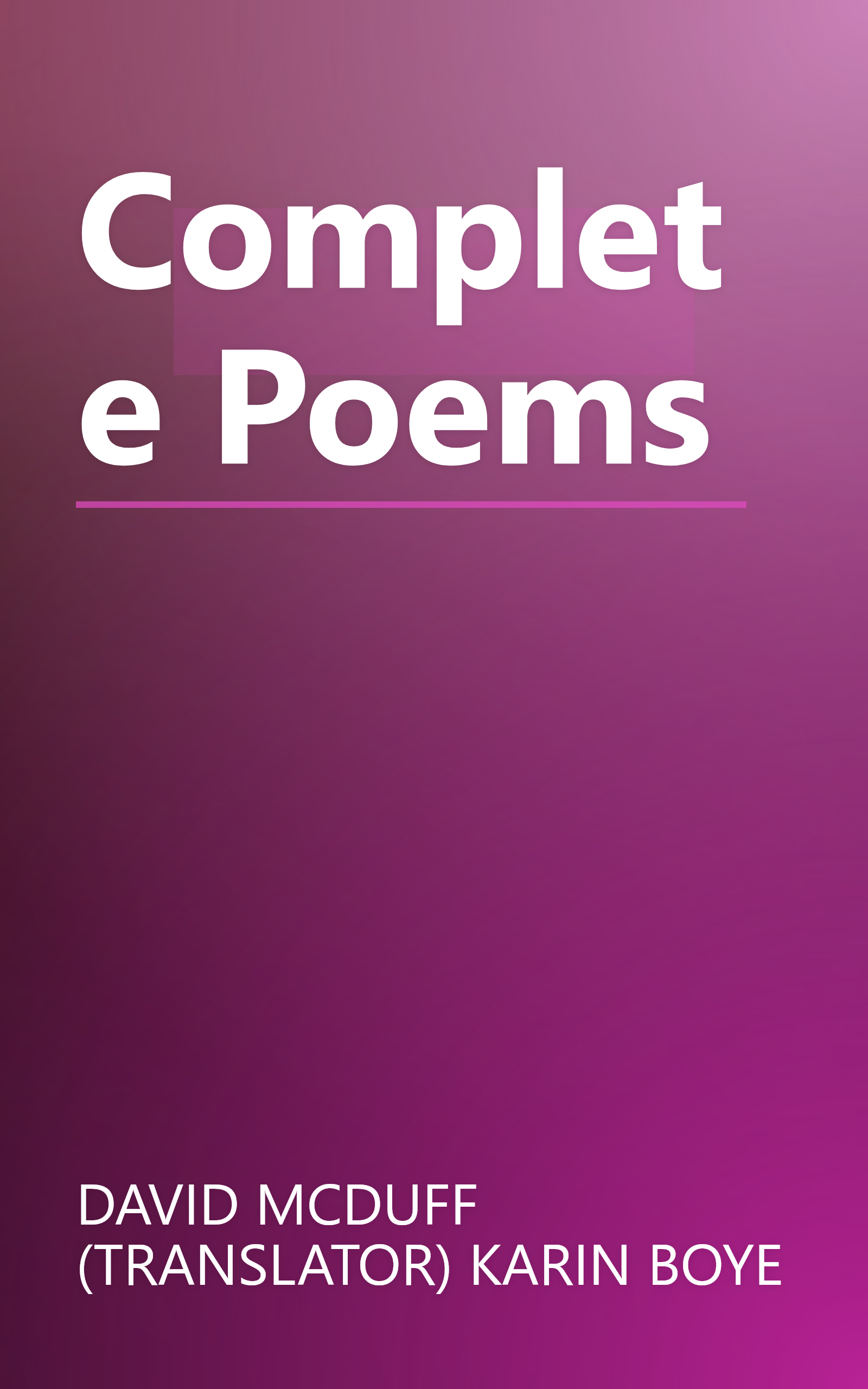 Complete Poems book cover