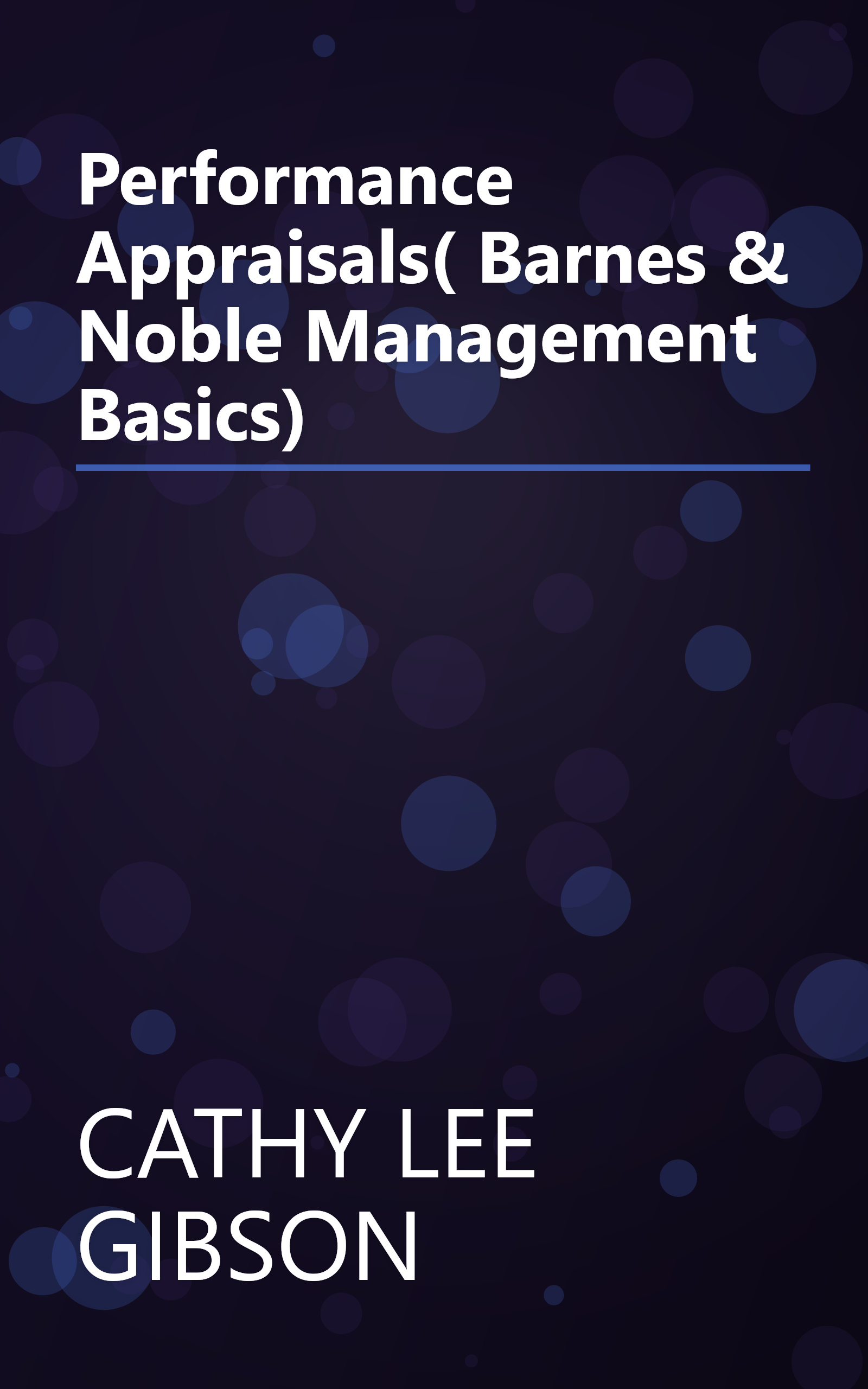 Performance Appraisals( Barnes & Noble Management Basics) book cover