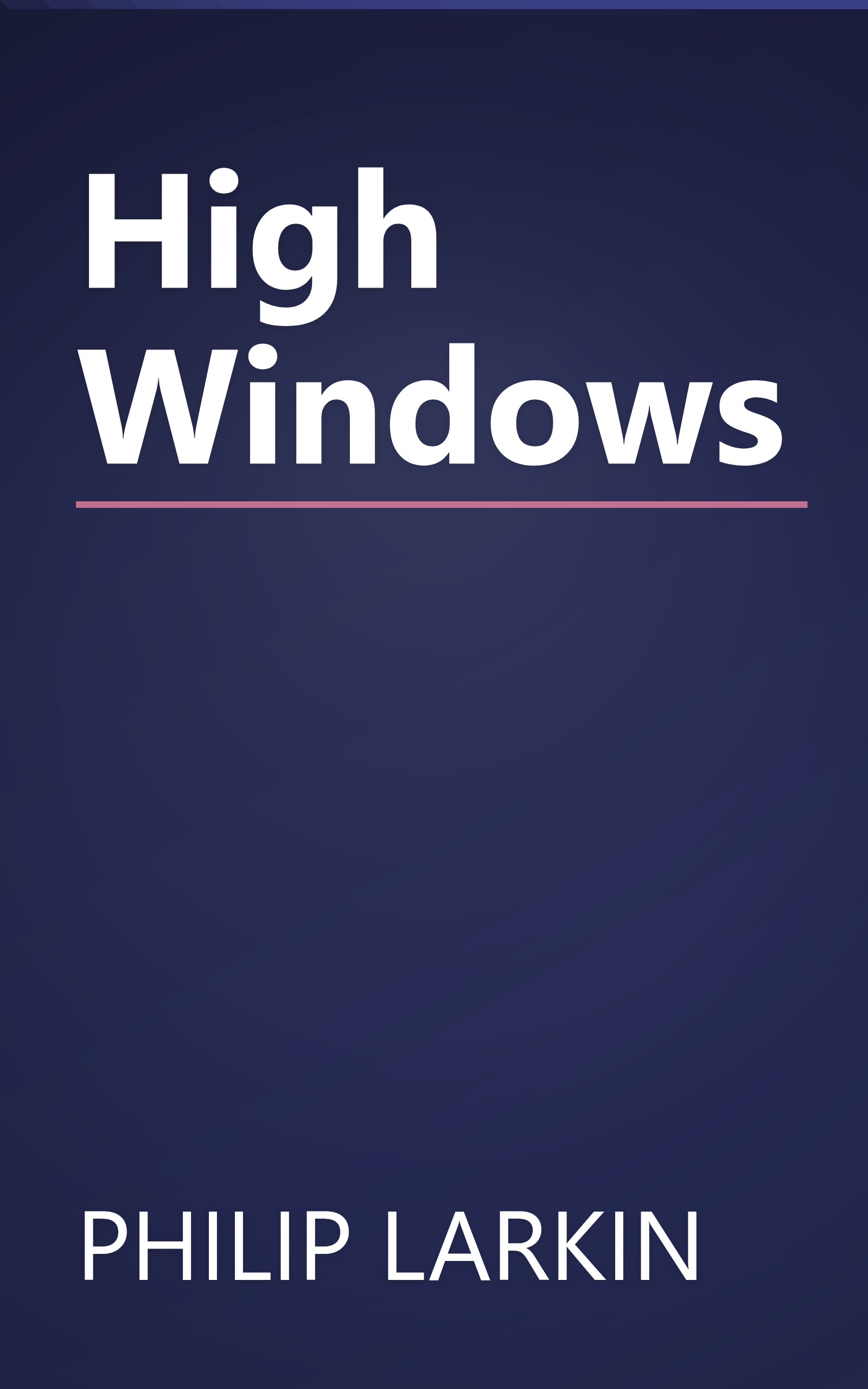 High Windows book cover