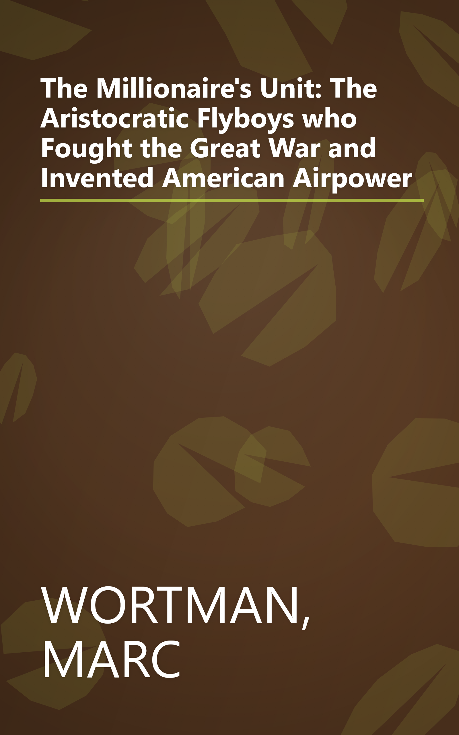The Millionaire's Unit: The Aristocratic Flyboys who Fought the Great War and Invented American Airpower book cover