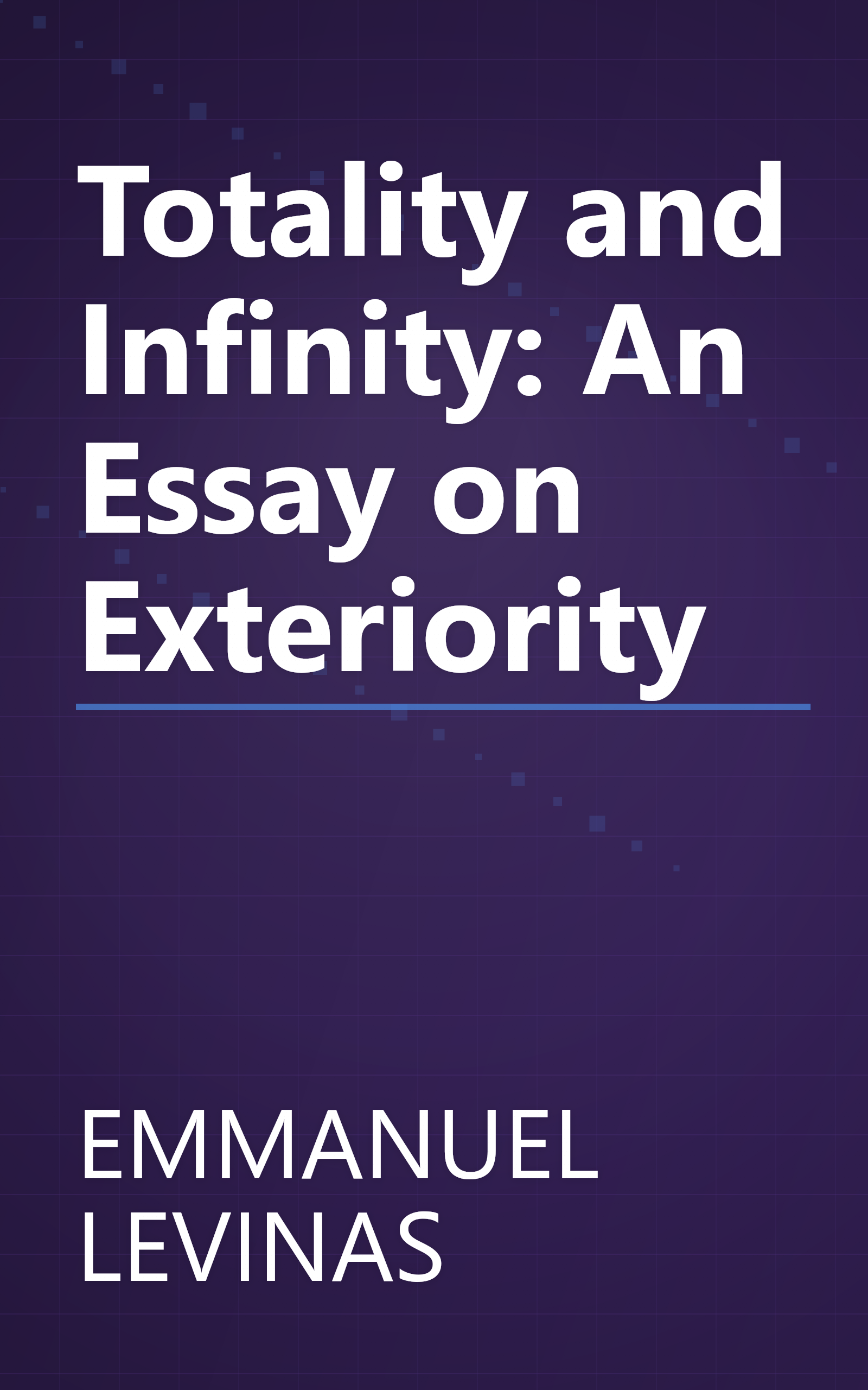 Totality and Infinity:  An Essay on Exteriority book cover