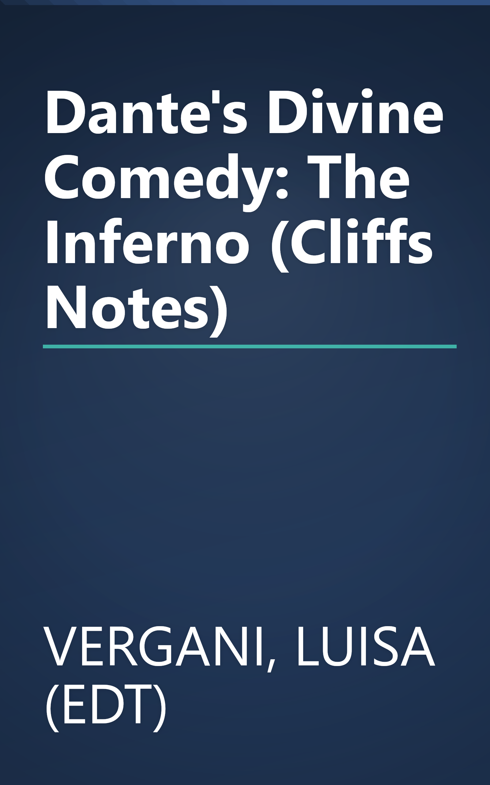 Dante's Divine Comedy: The Inferno (Cliffs Notes) book cover