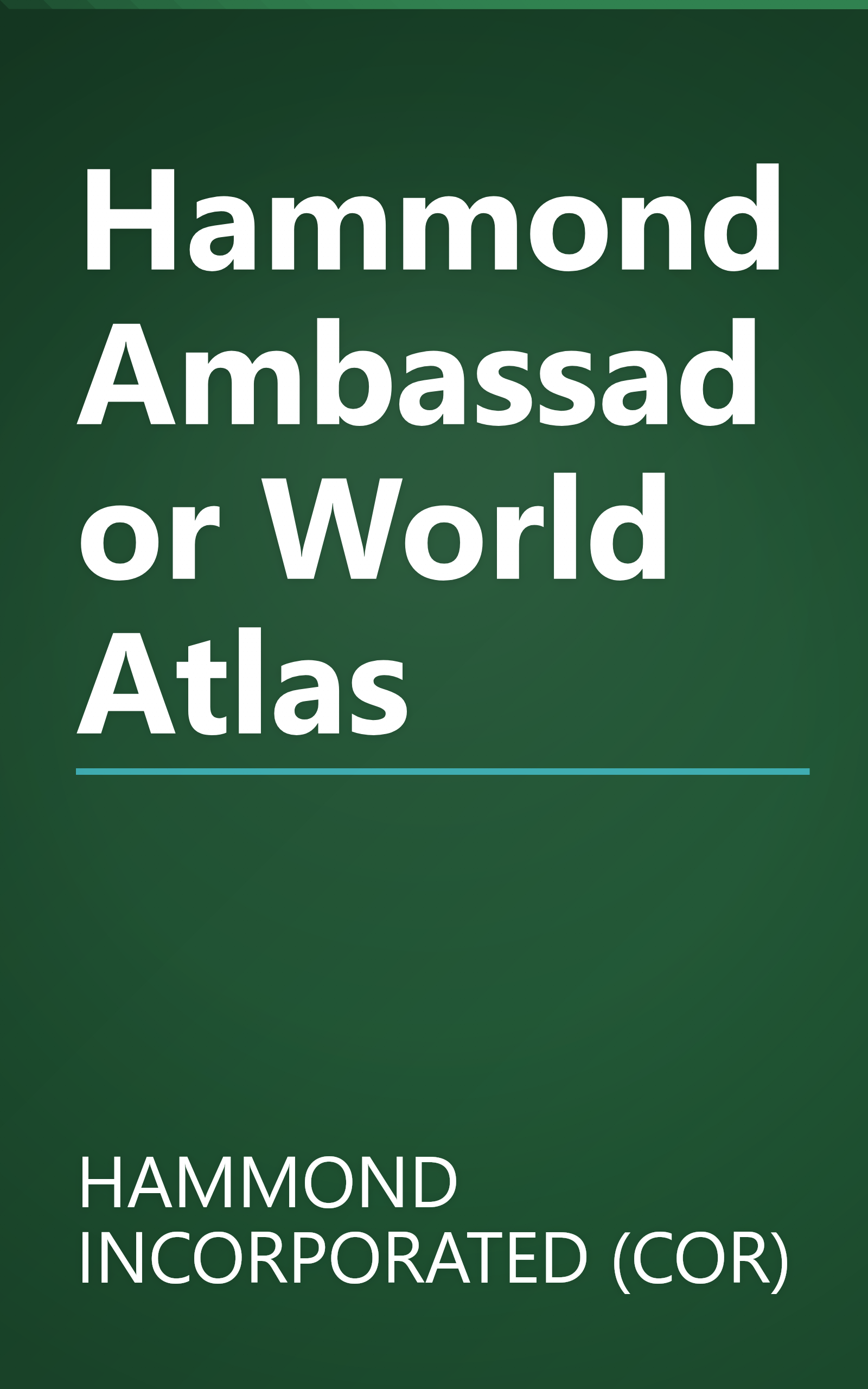 Hammond Ambassador World Atlas book cover