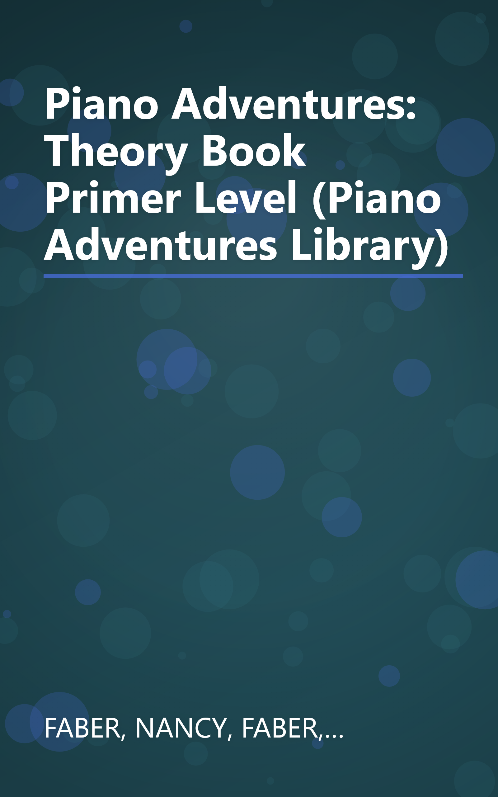 Piano Adventures: Theory Book Primer Level (Piano Adventures Library) book cover