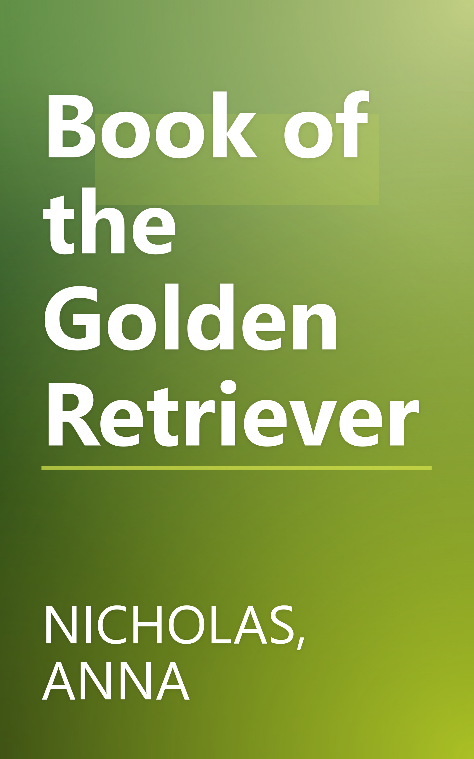 Book of the Golden Retriever book cover