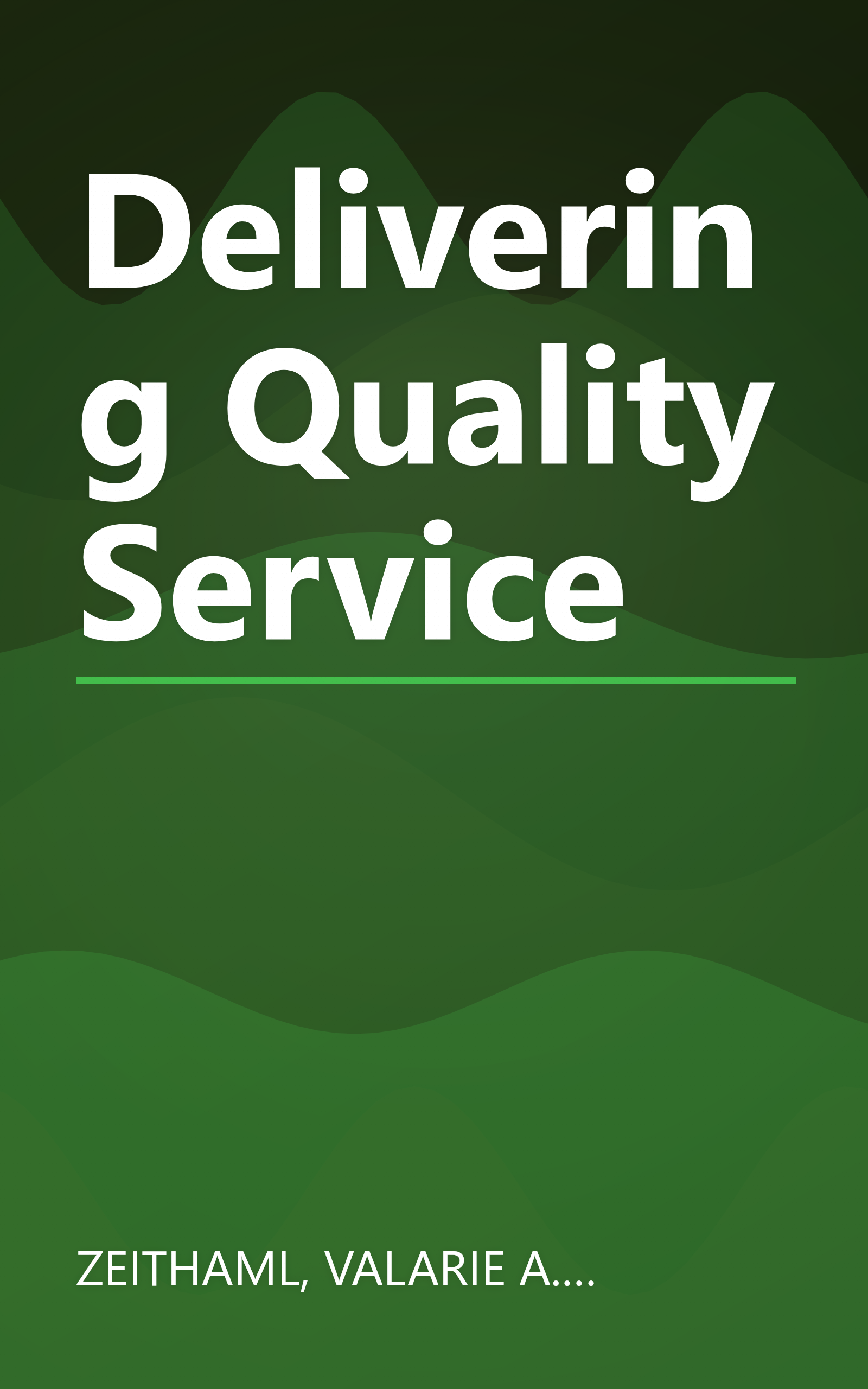 Delivering Quality Service book cover