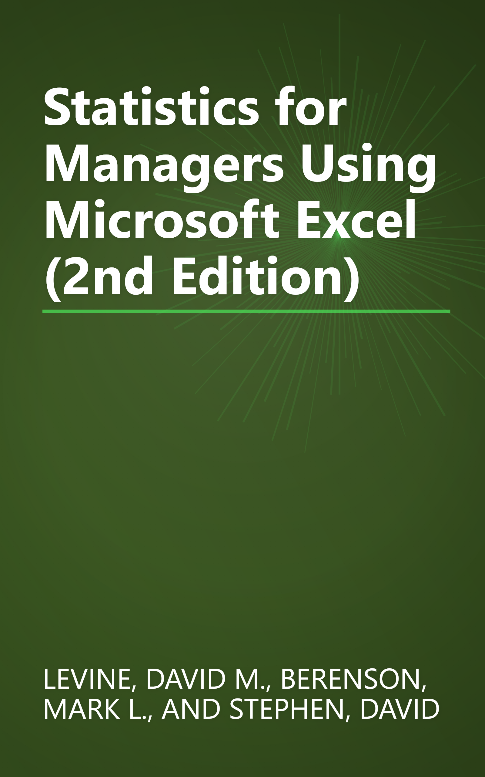 Statistics for Managers Using Microsoft Excel (2nd Edition) book cover