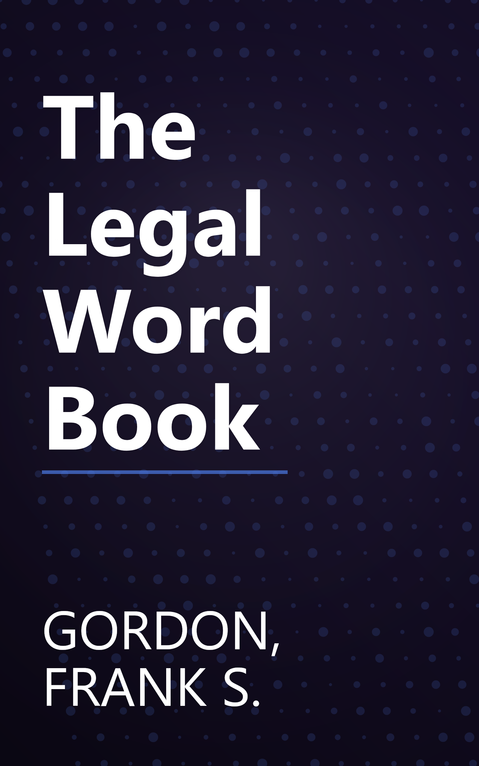 The Legal Word Book book cover