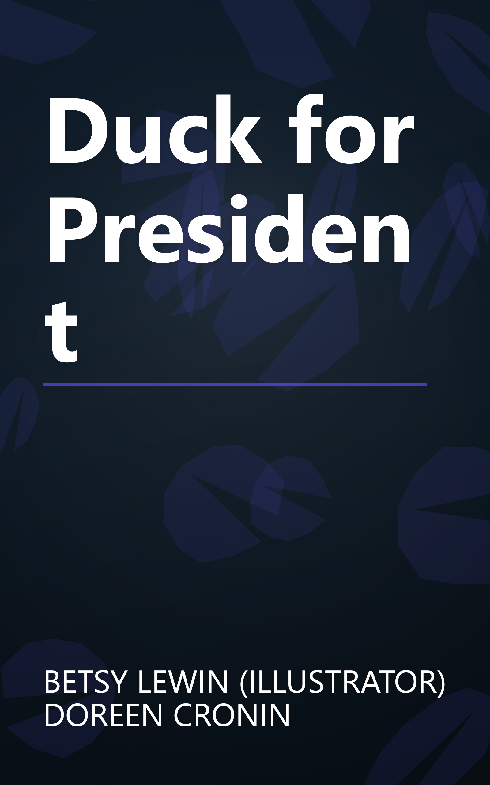 Duck for President book cover