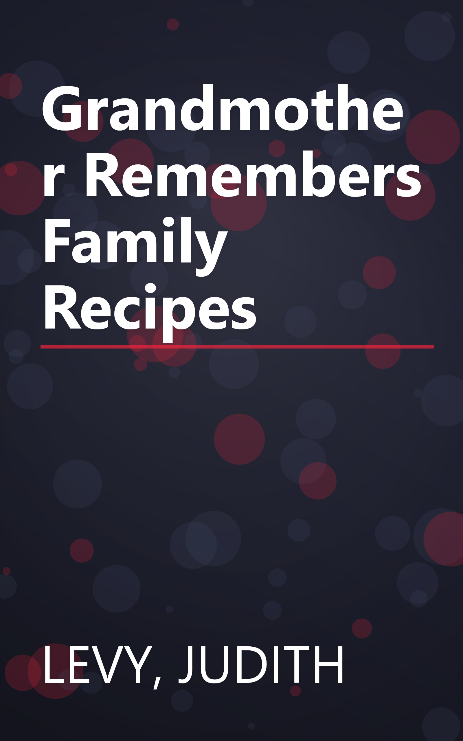 Grandmother Remembers Family Recipes book cover