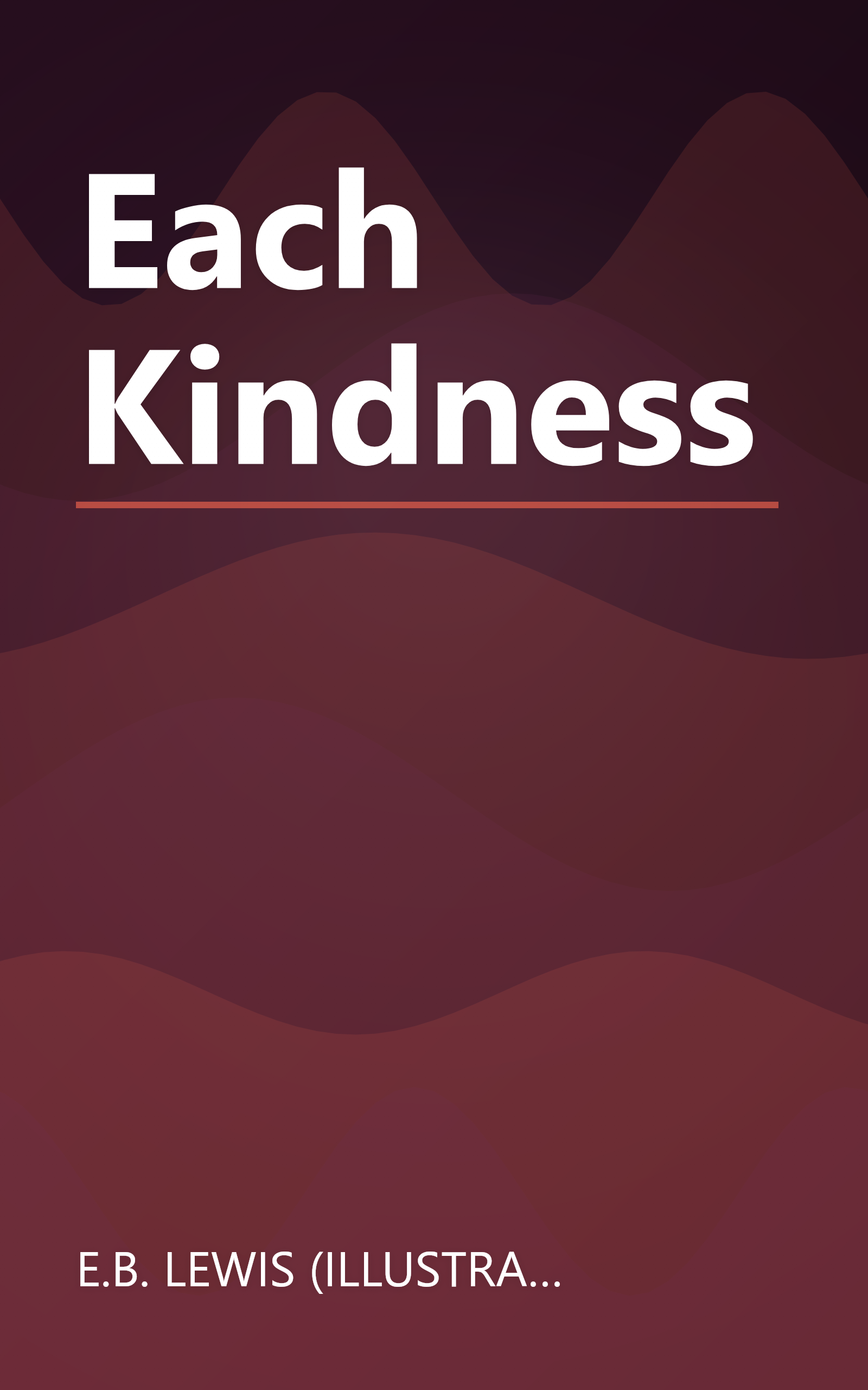 Each Kindness book cover