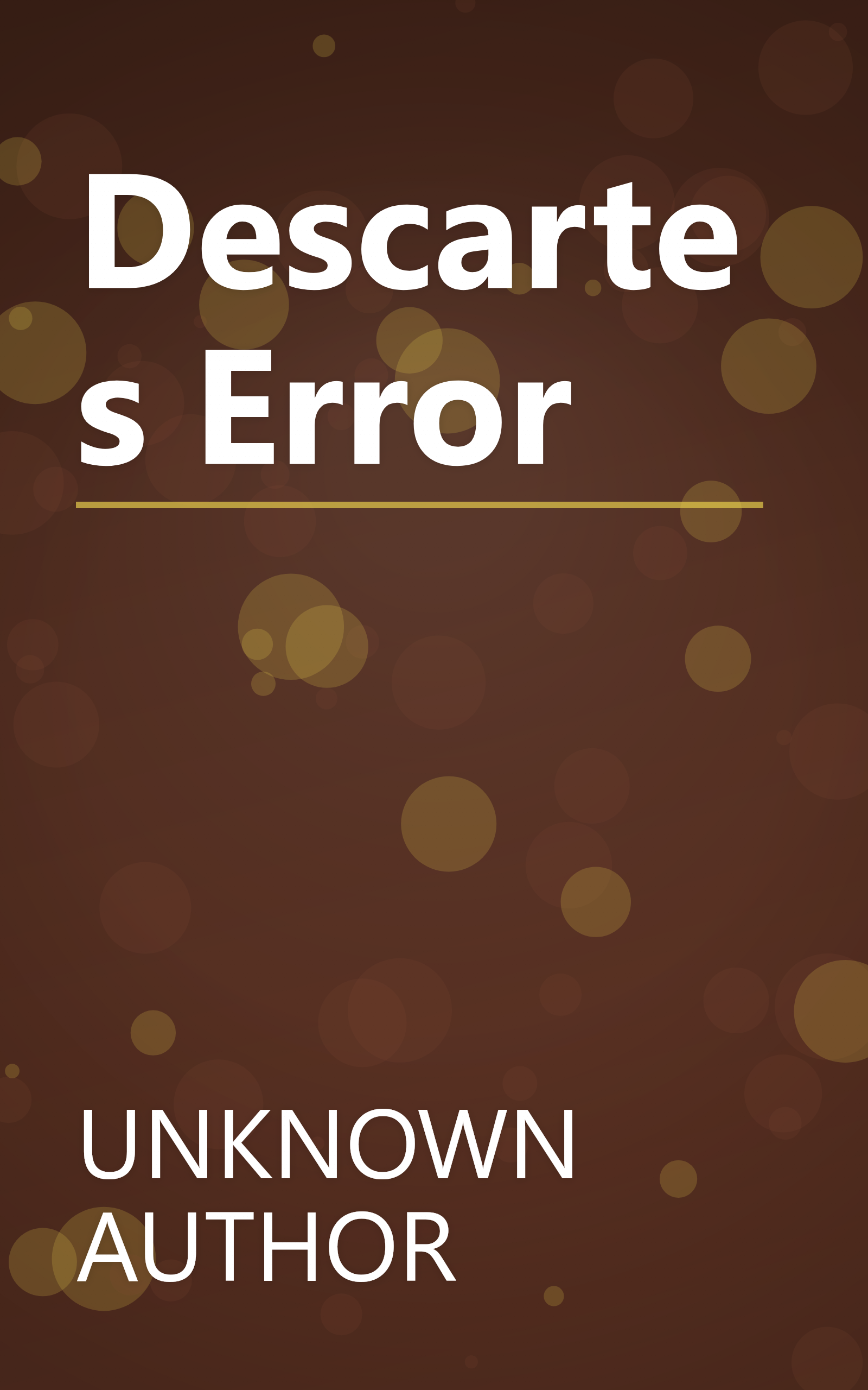 Descartes Error book cover