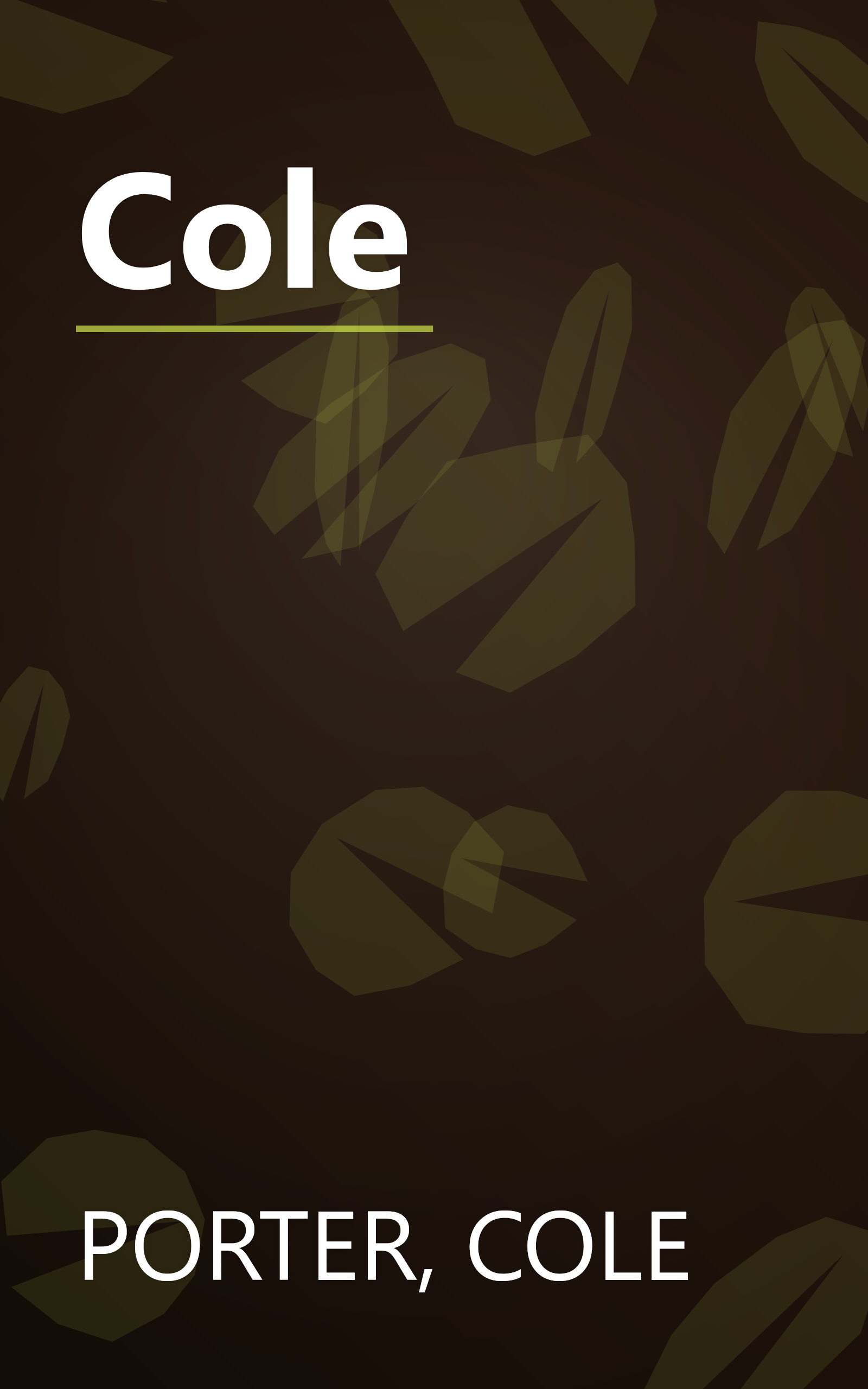 Cole book cover