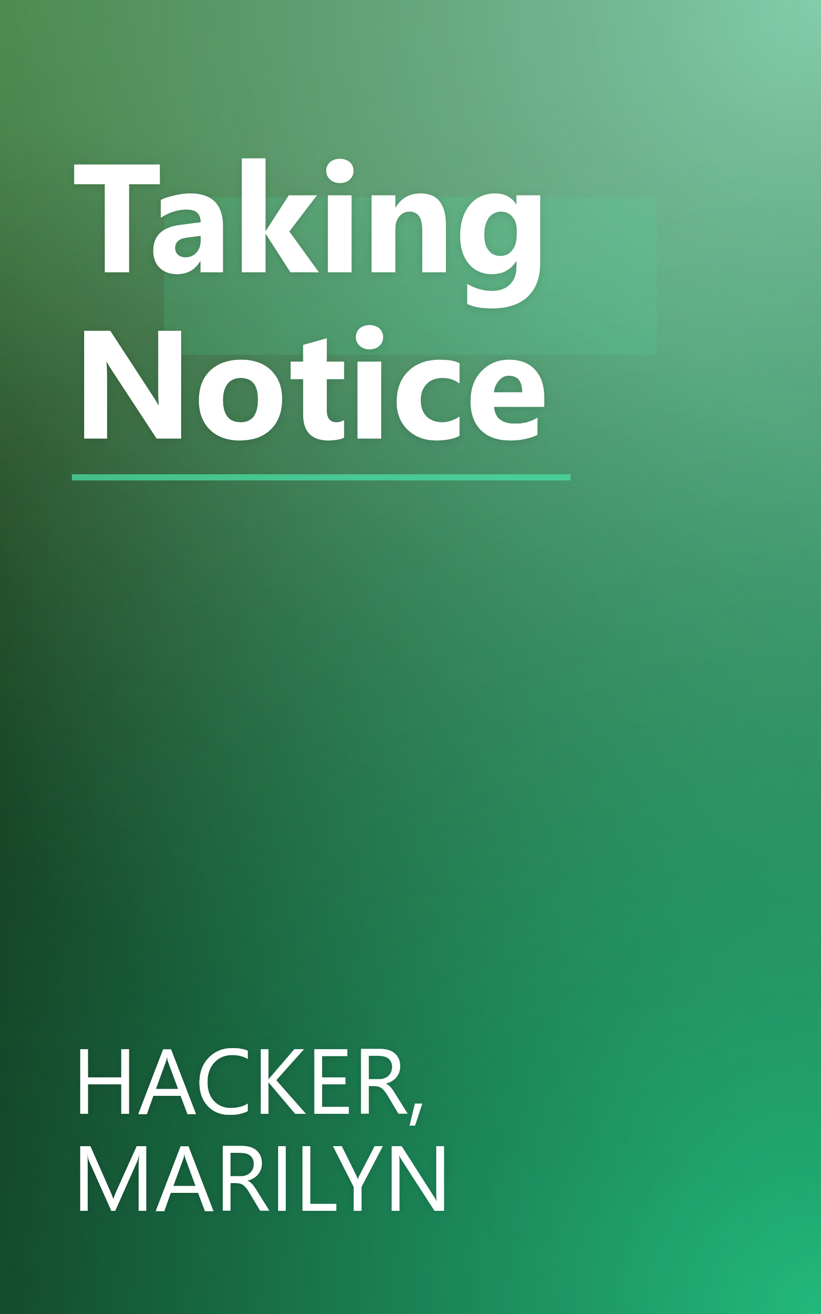 Taking Notice book cover