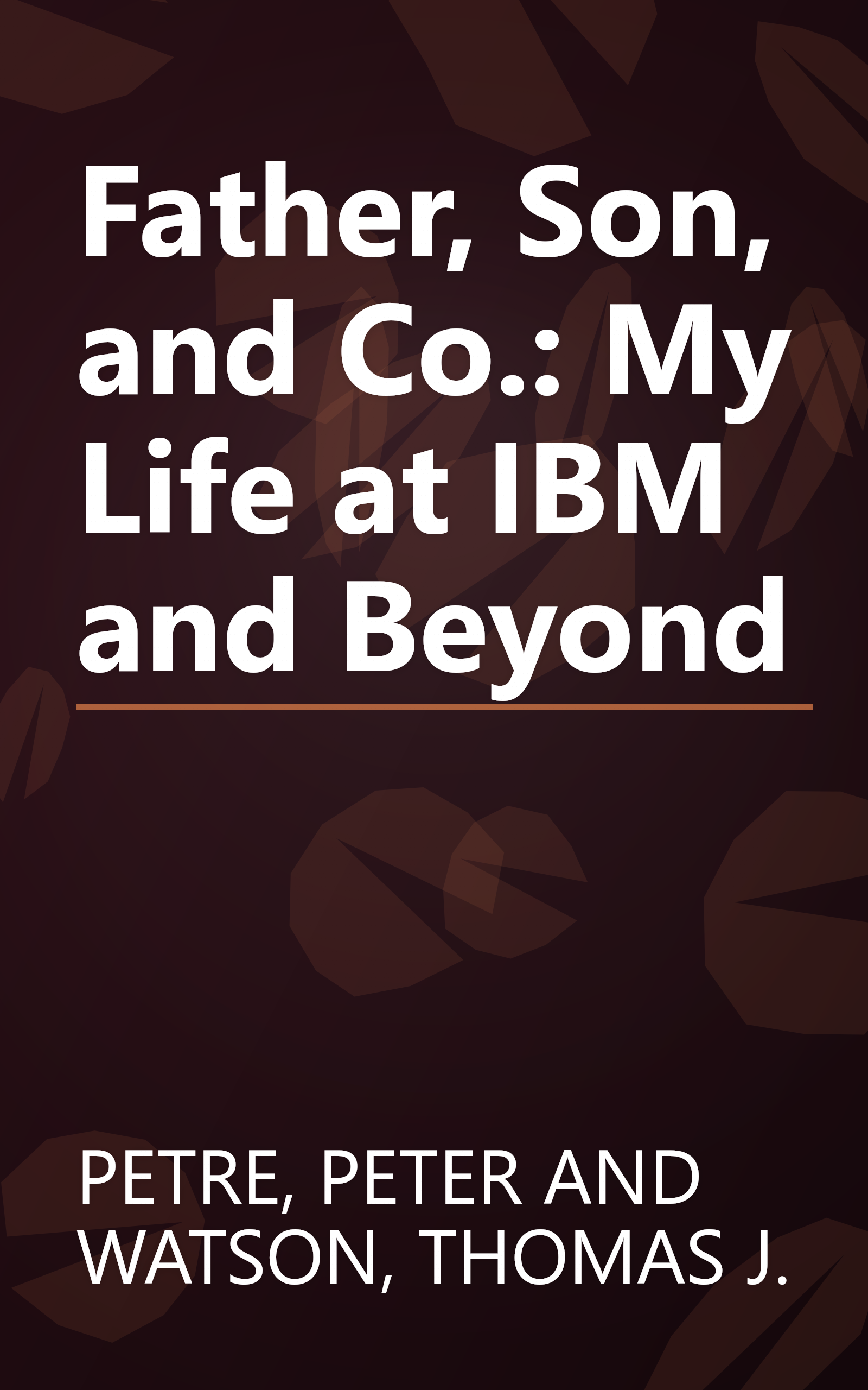 Father, Son, and Co.: My Life at IBM and Beyond book cover