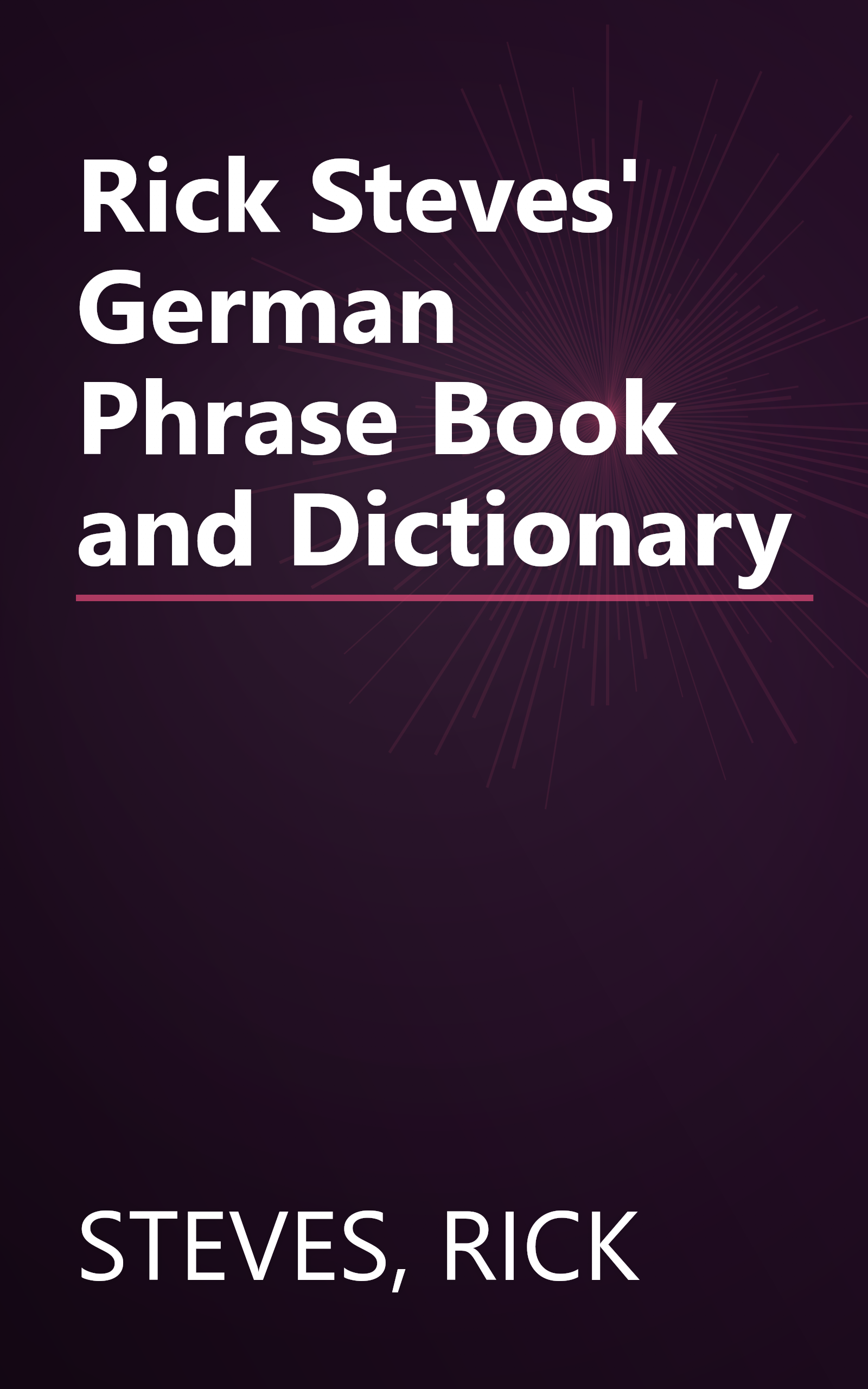 Rick Steves' German Phrase Book and Dictionary book cover