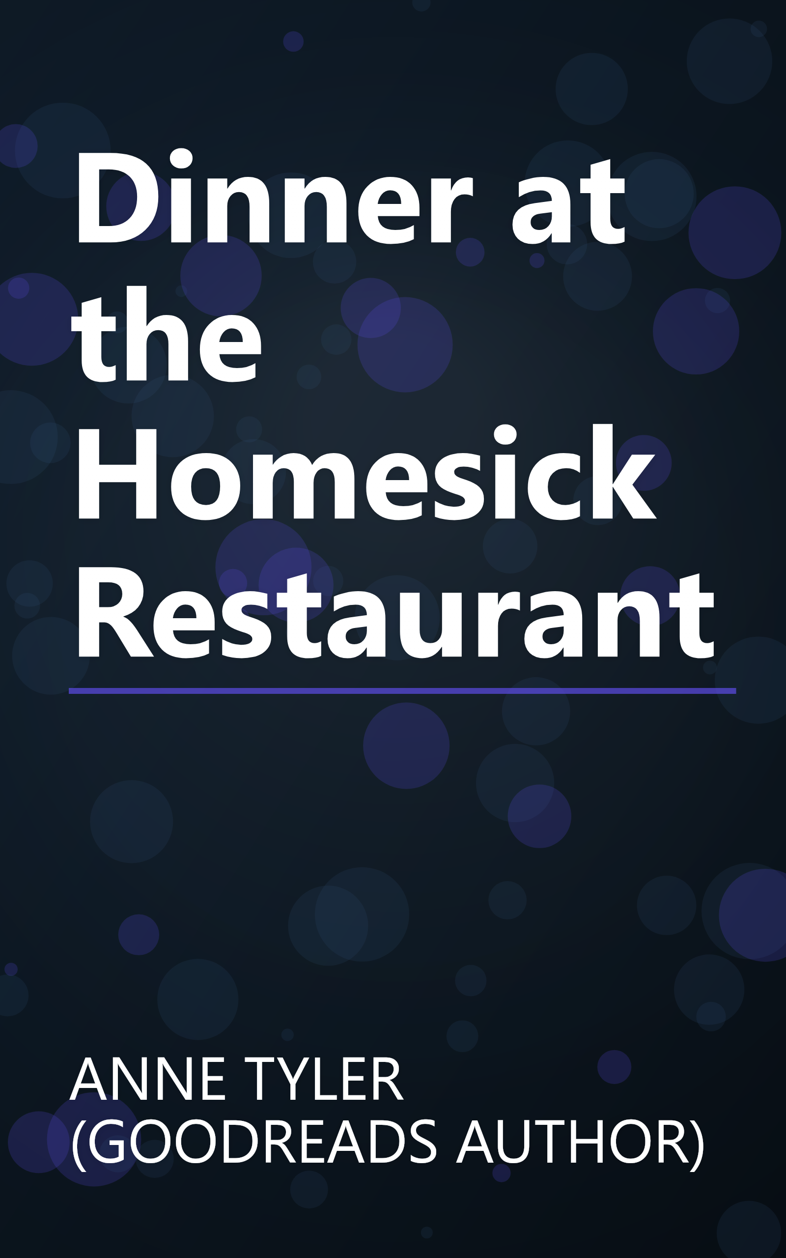 Dinner at the Homesick Restaurant book cover