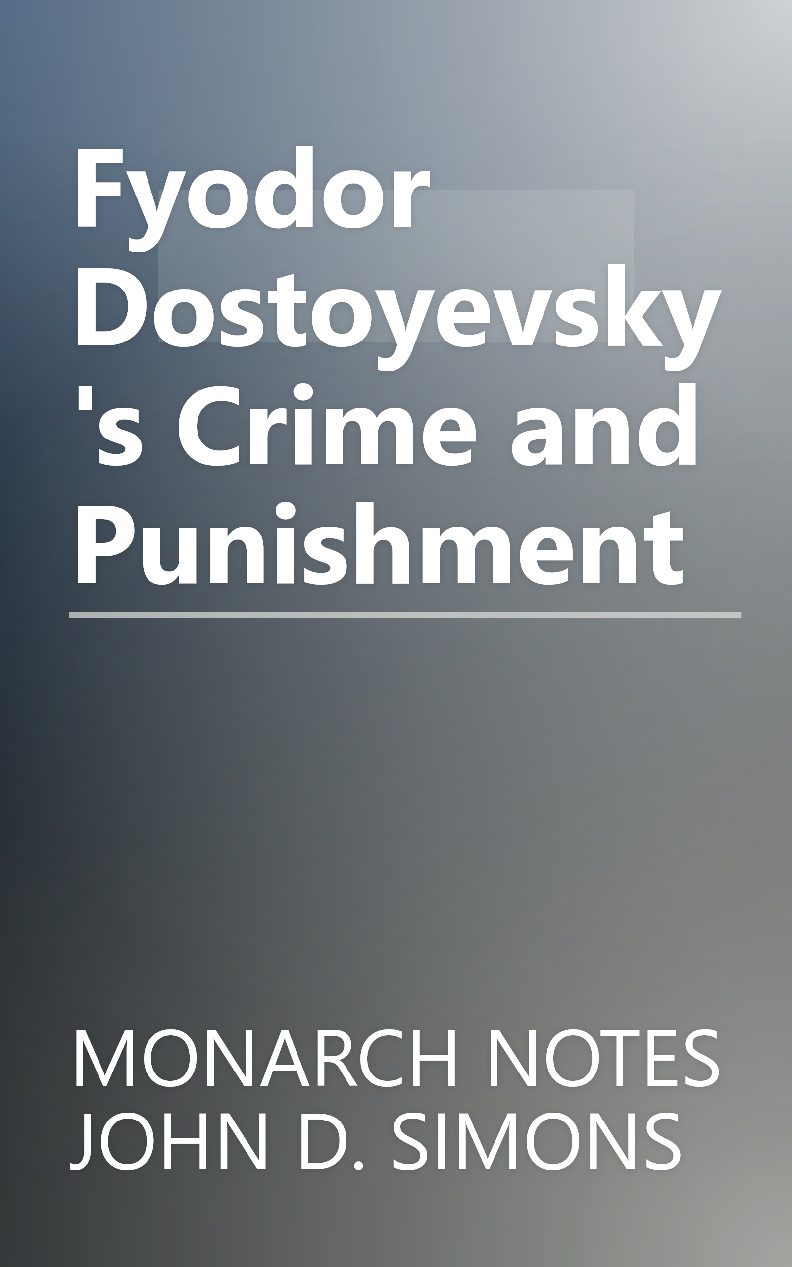 Fyodor Dostoyevsky's Crime and Punishment book cover