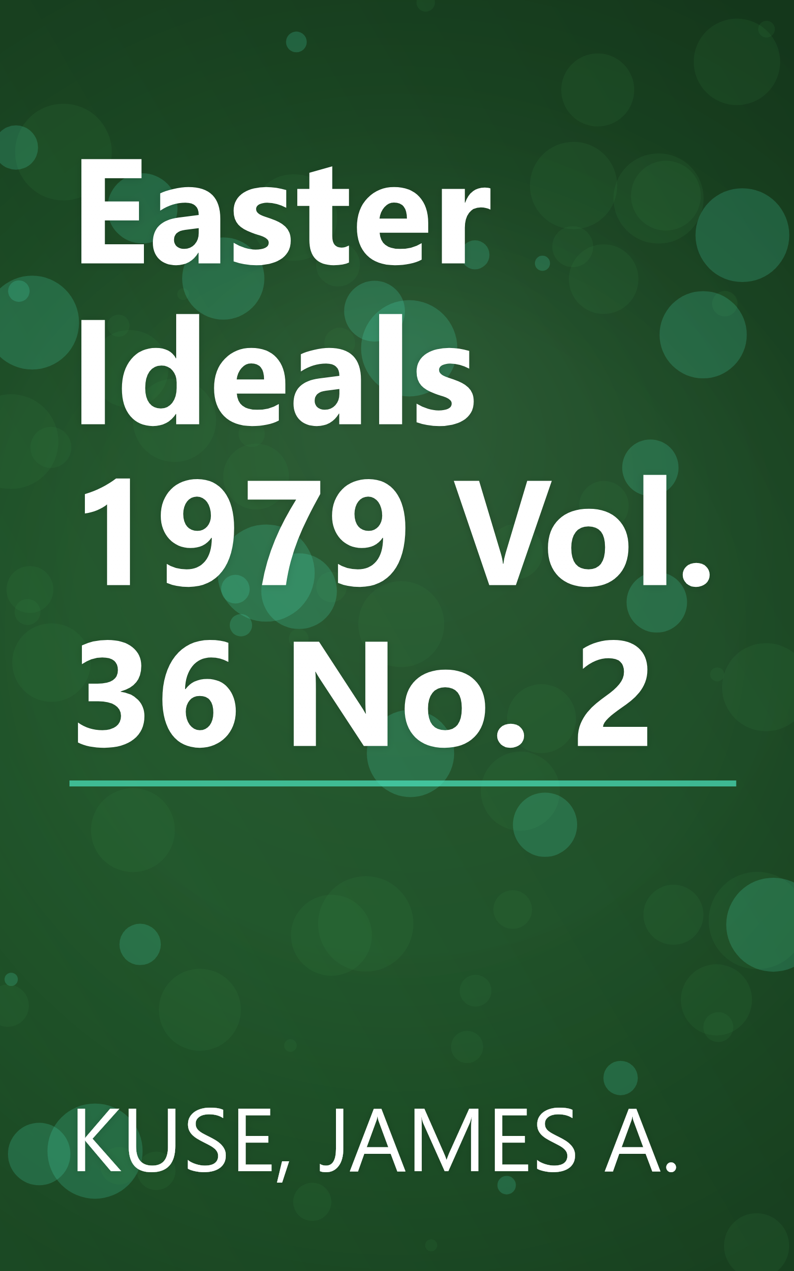 Easter Ideals 1979 Vol. 36 No. 2 book cover