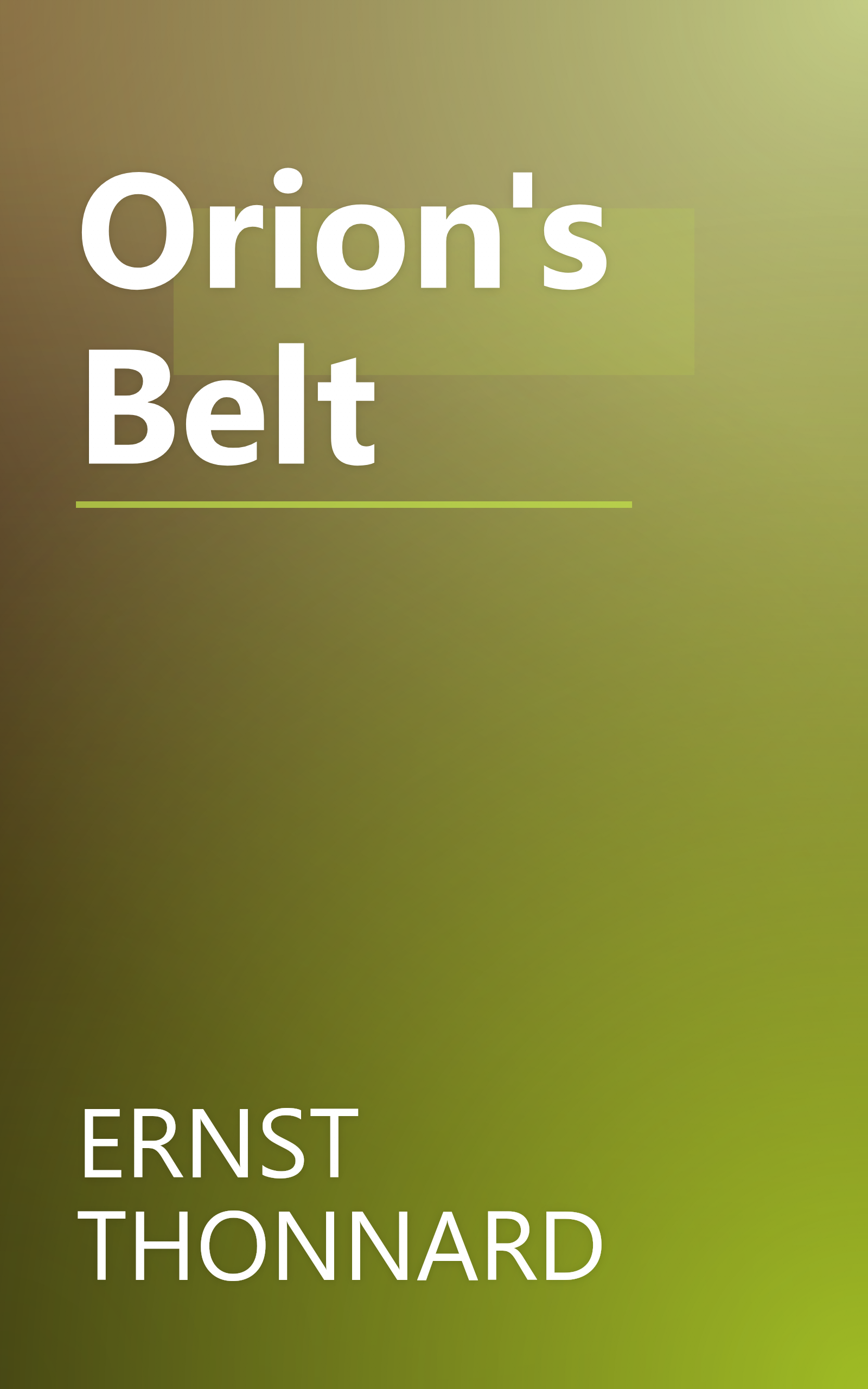 Orion's Belt book cover