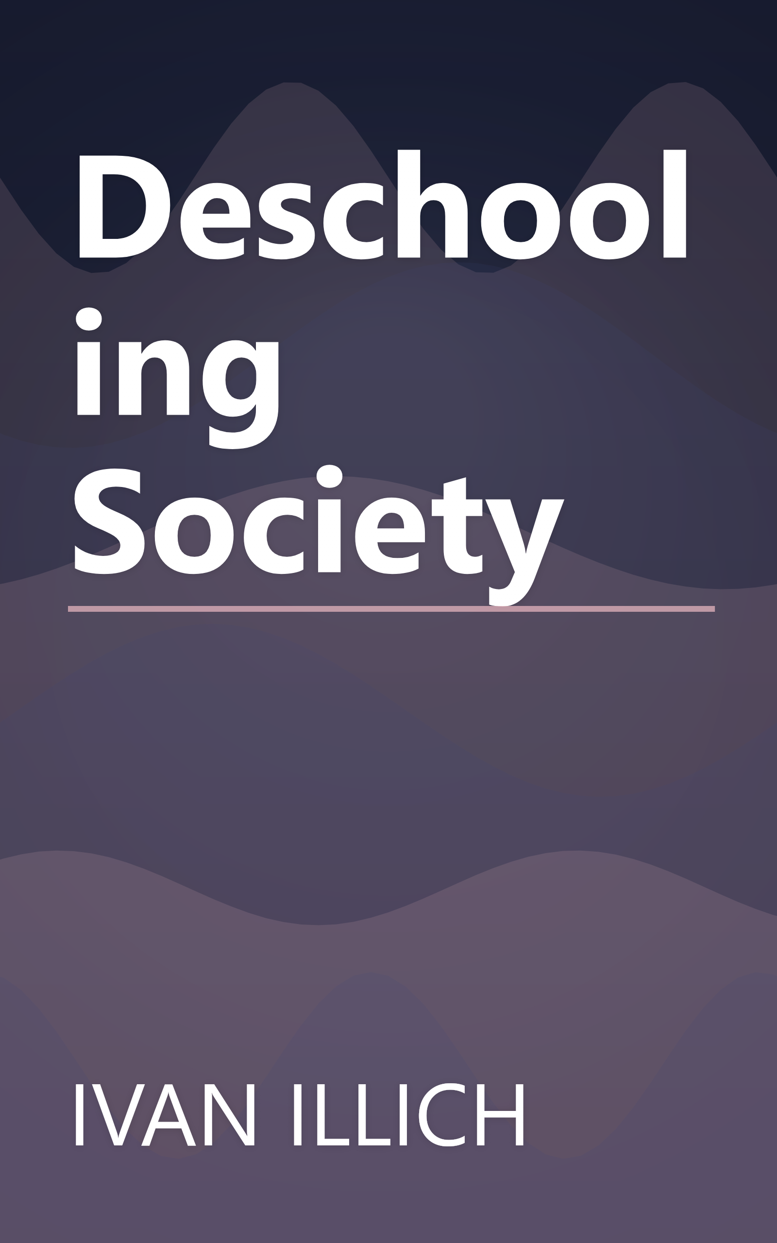 Deschooling Society book cover