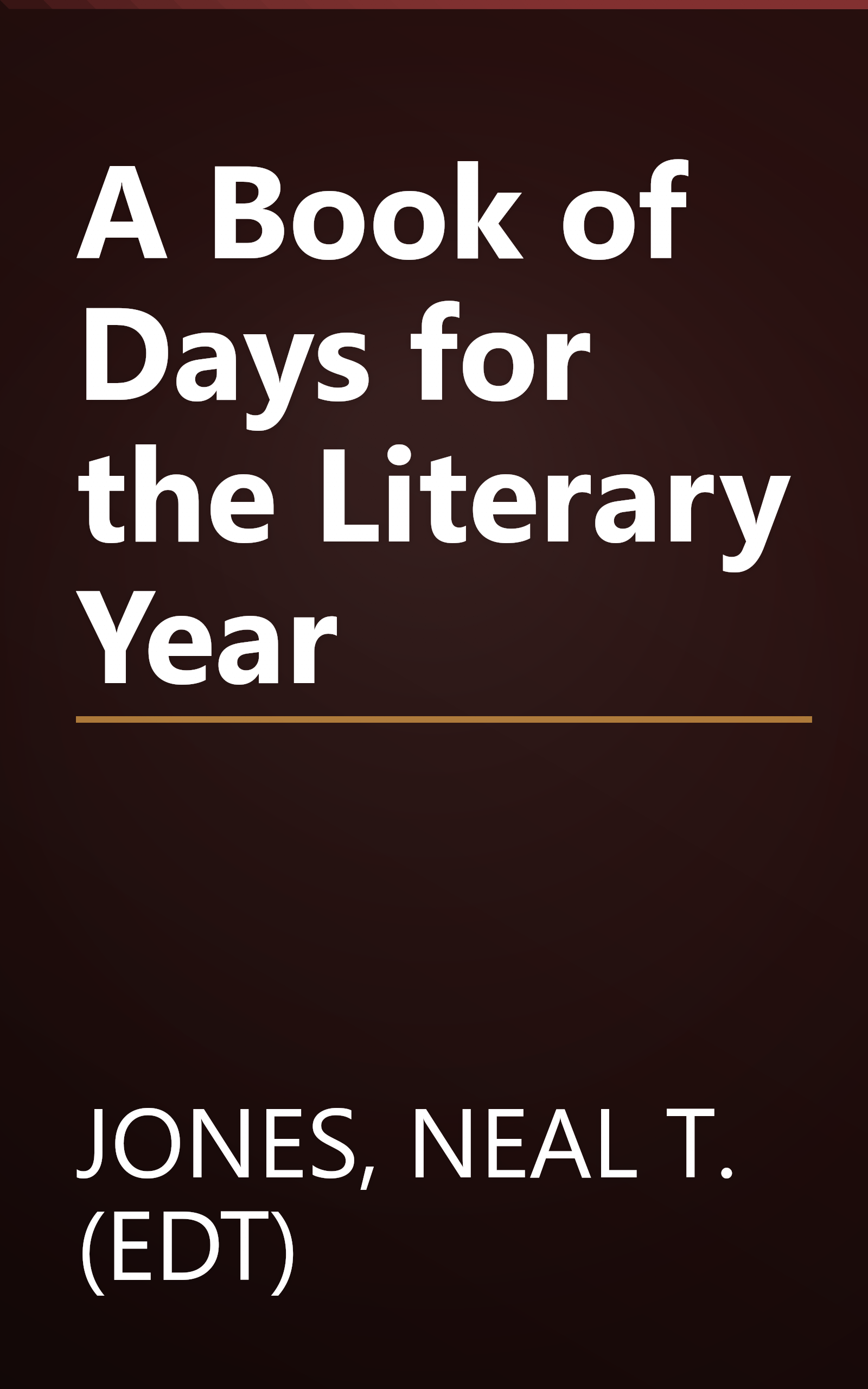 A Book of Days for the Literary Year book cover
