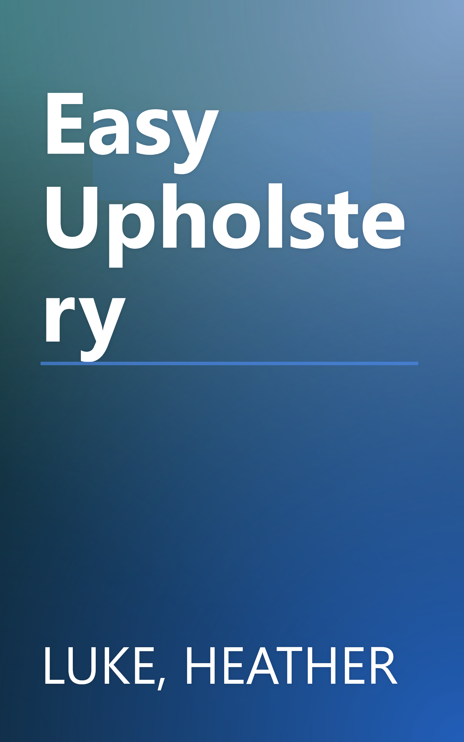 Easy Upholstery book cover