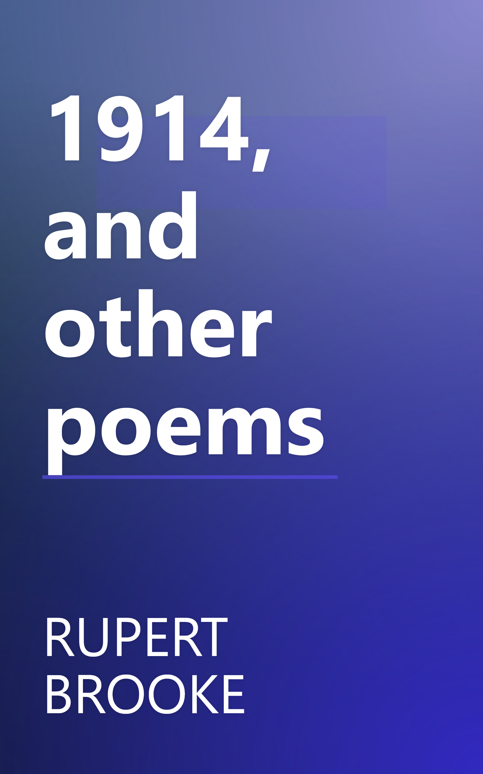 1914, and other poems book cover