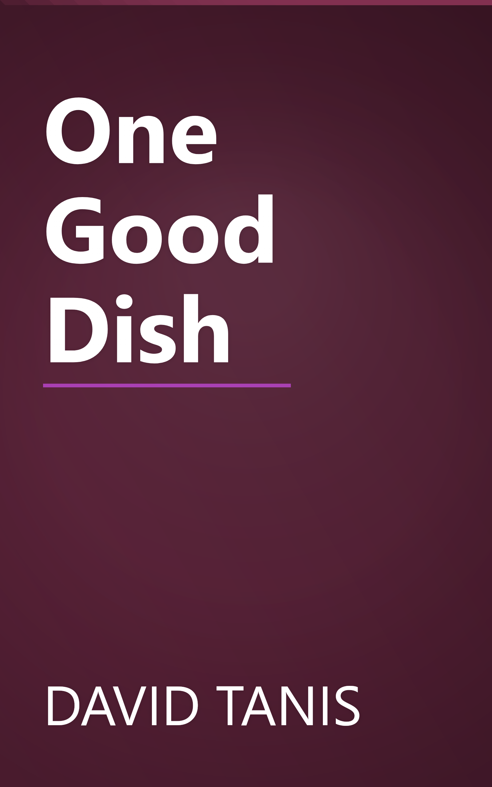 One Good Dish book cover