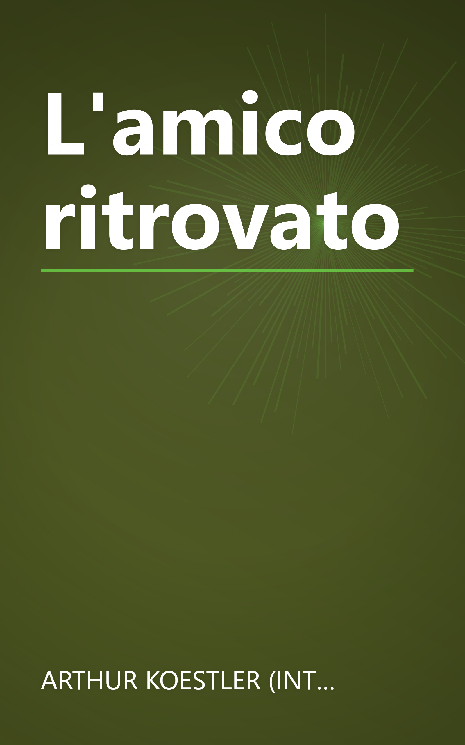 L'amico ritrovato book cover