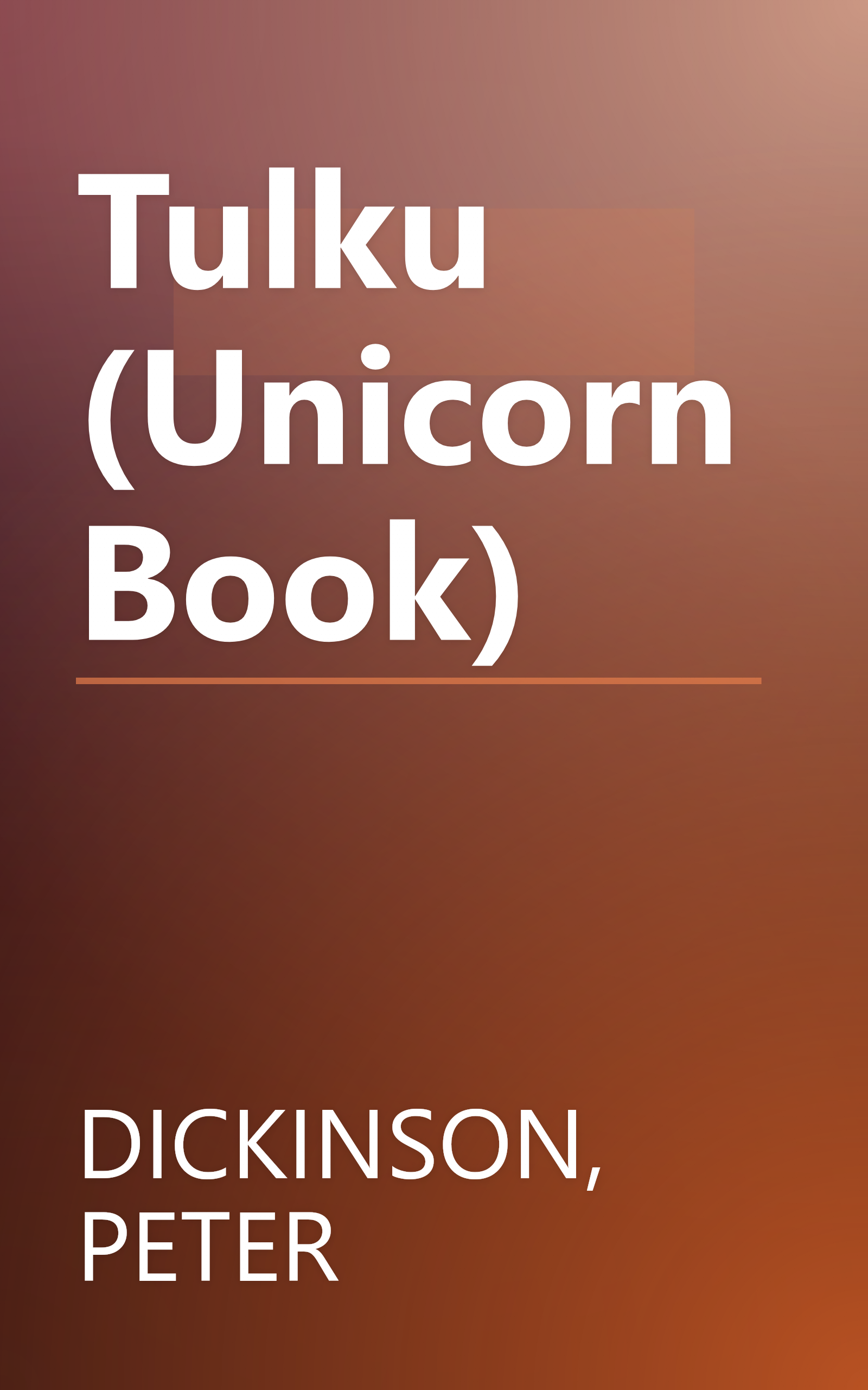 Tulku (Unicorn Book) book cover