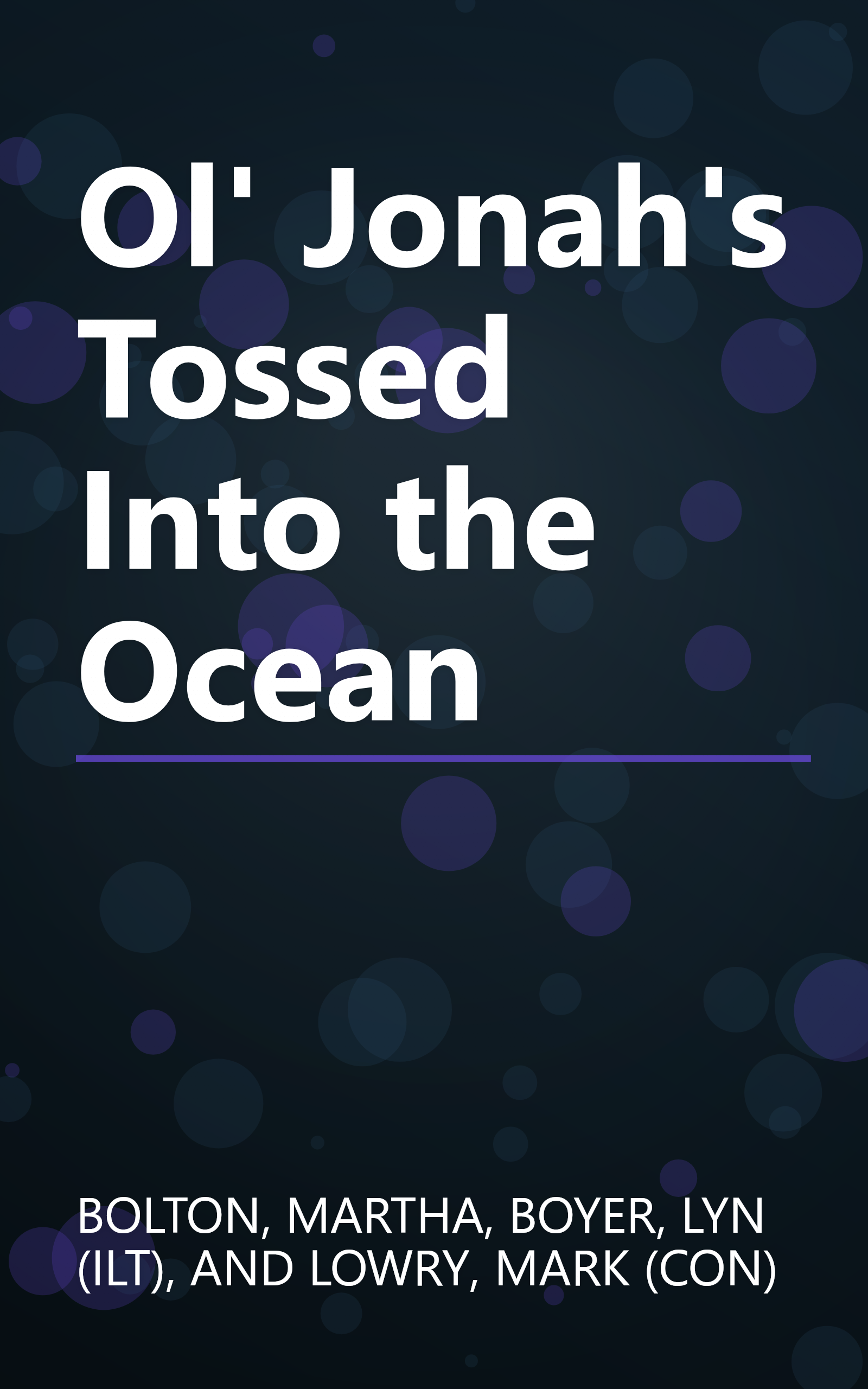 Ol' Jonah's Tossed Into the Ocean book cover