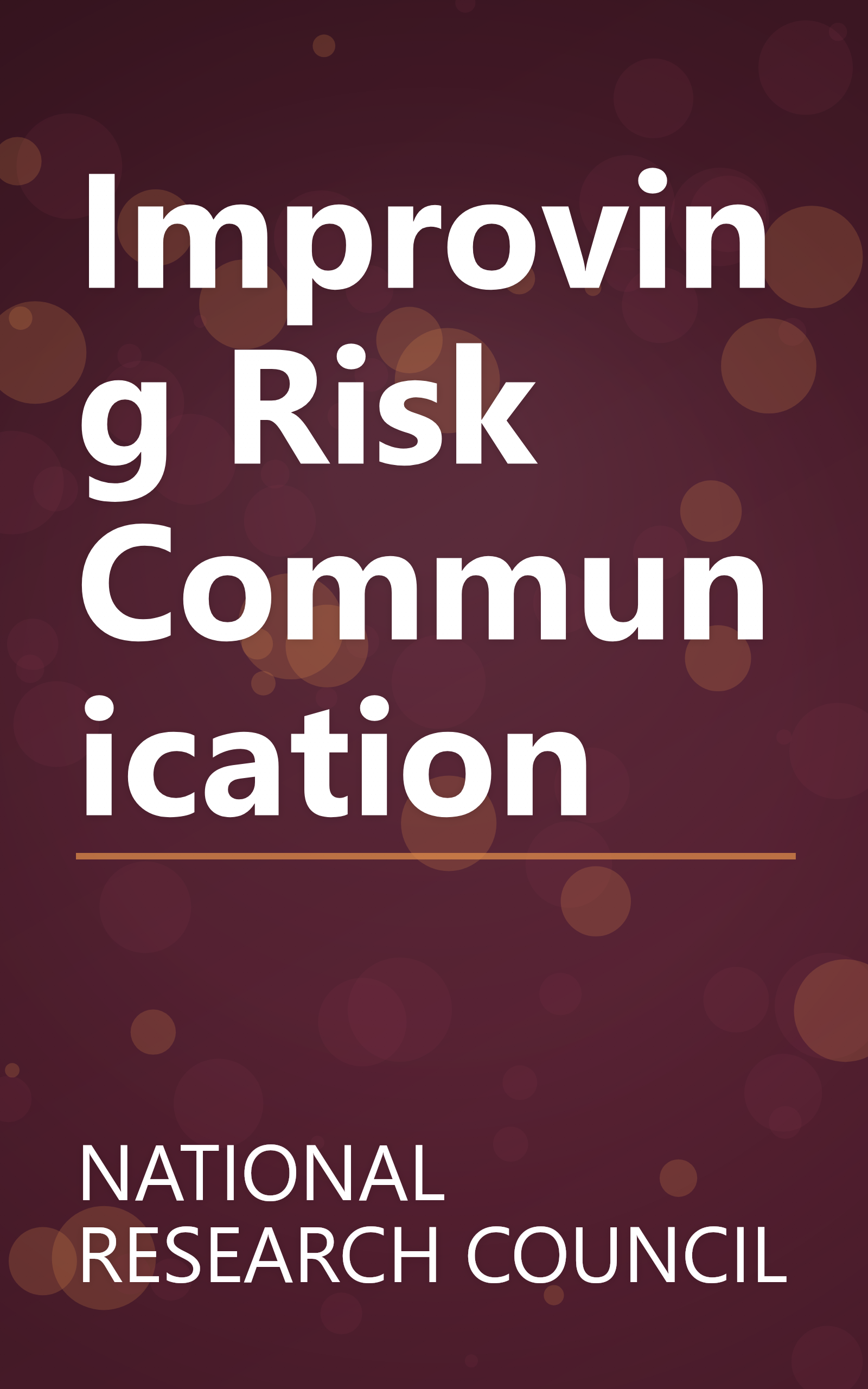 Improving Risk Communication book cover