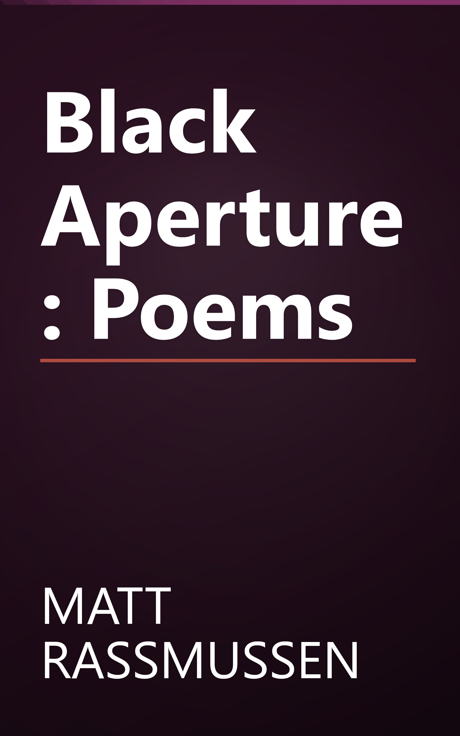 Black Aperture: Poems book cover