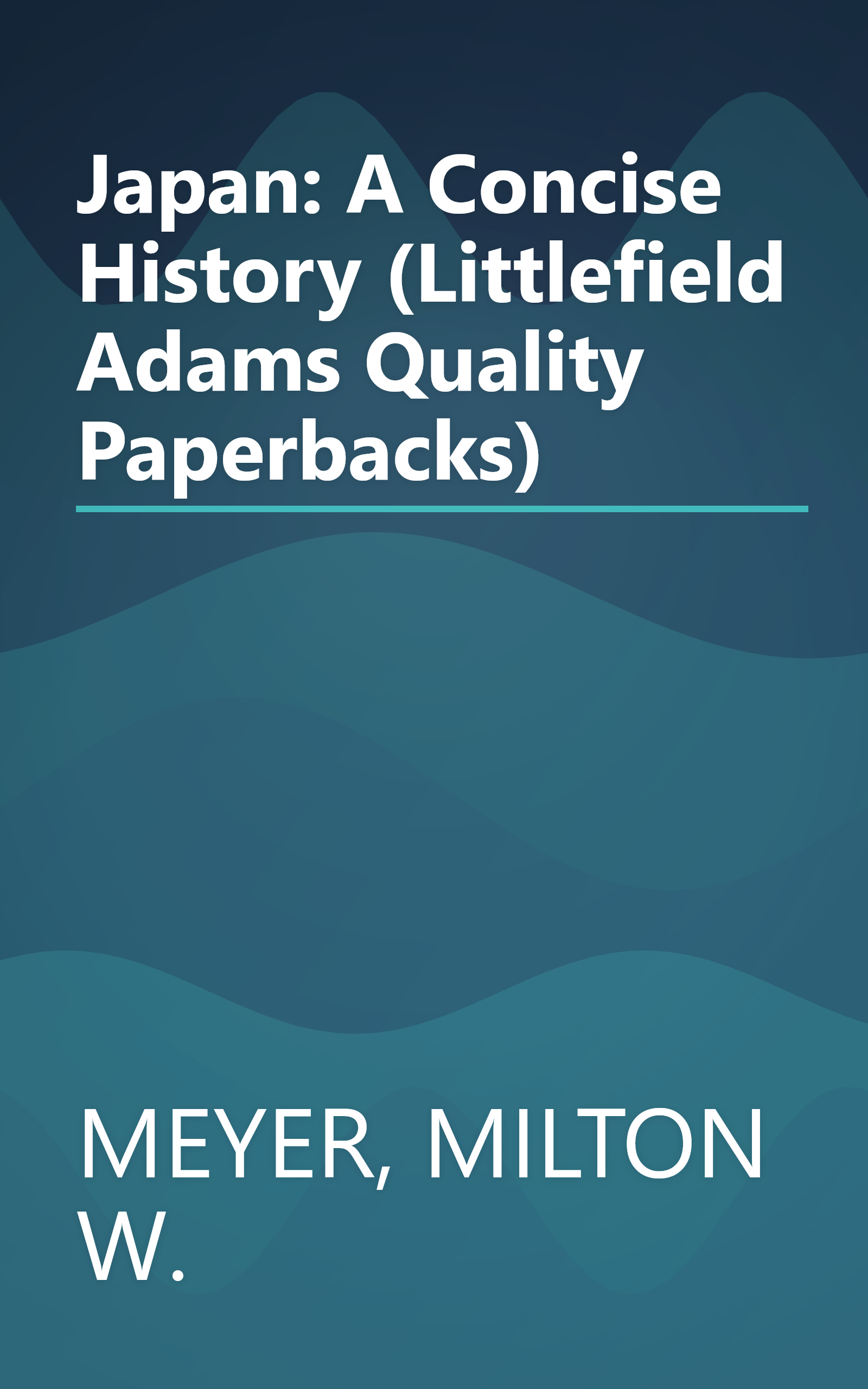 Japan: A Concise History (Littlefield Adams Quality Paperbacks) book cover