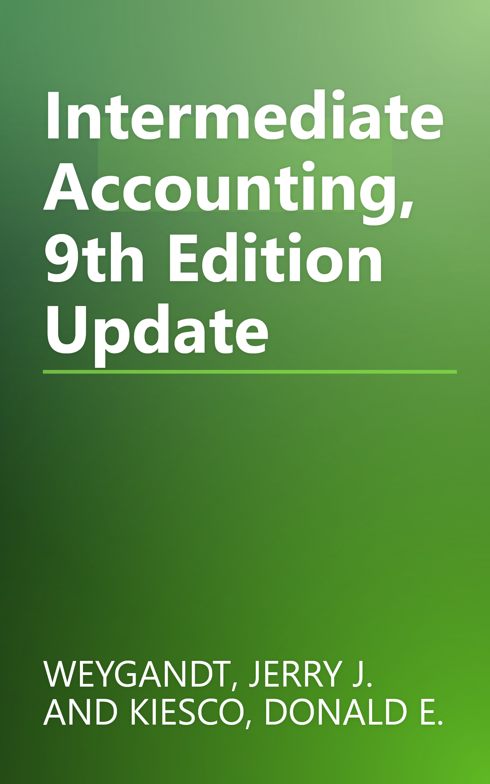 Intermediate Accounting, 9th Edition Update book cover