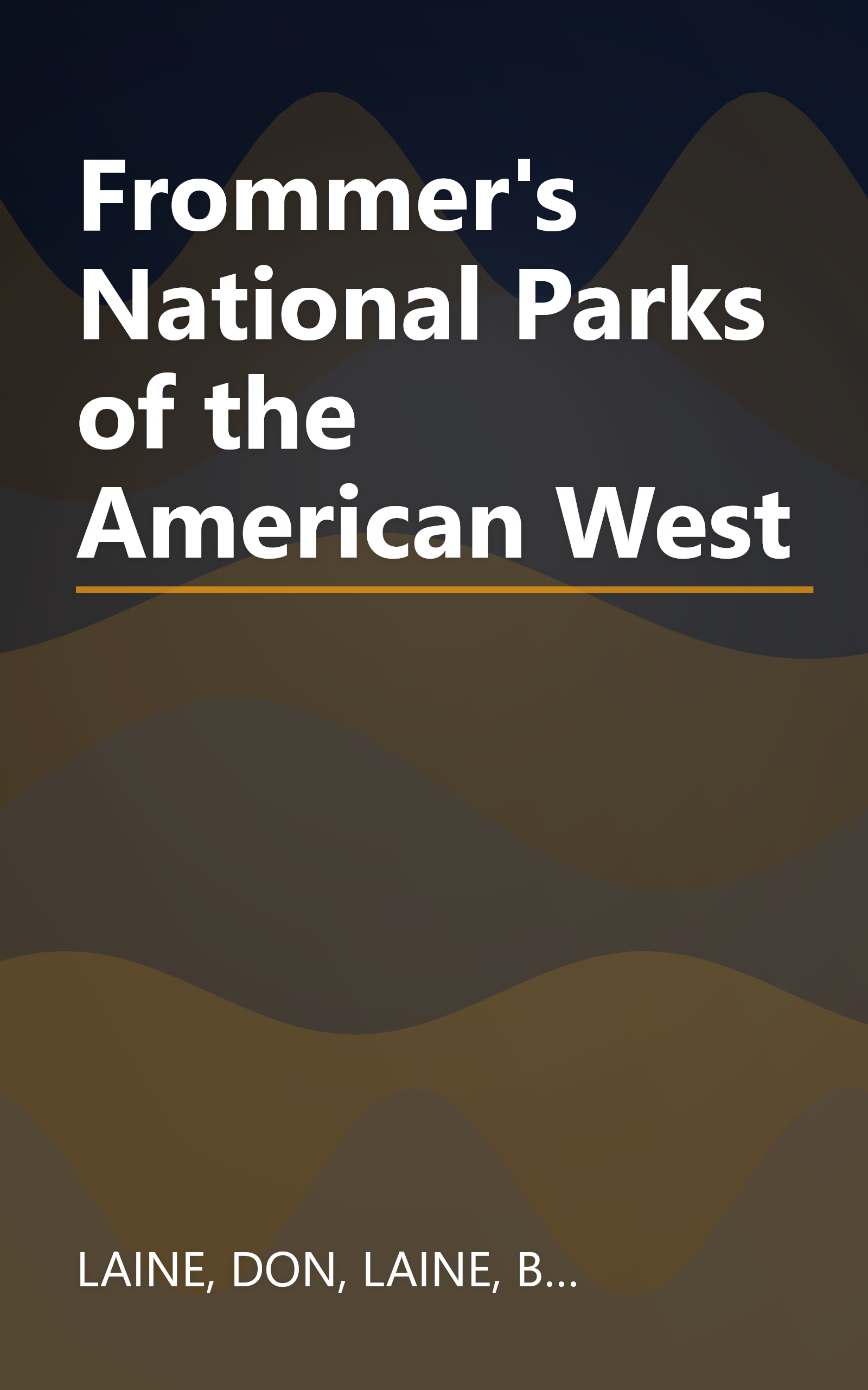 Frommer's National Parks of the American West book cover