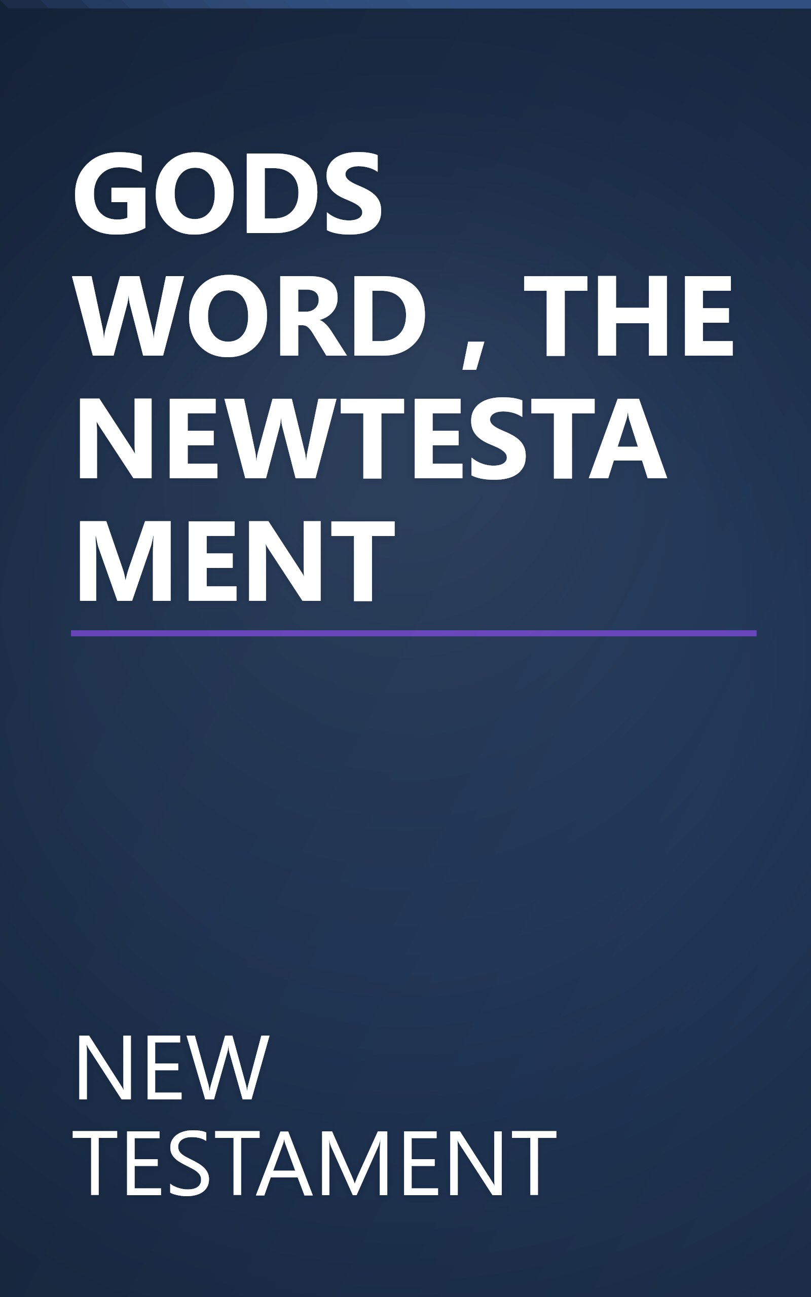 GODS WORD , THE NEWTESTAMENT book cover