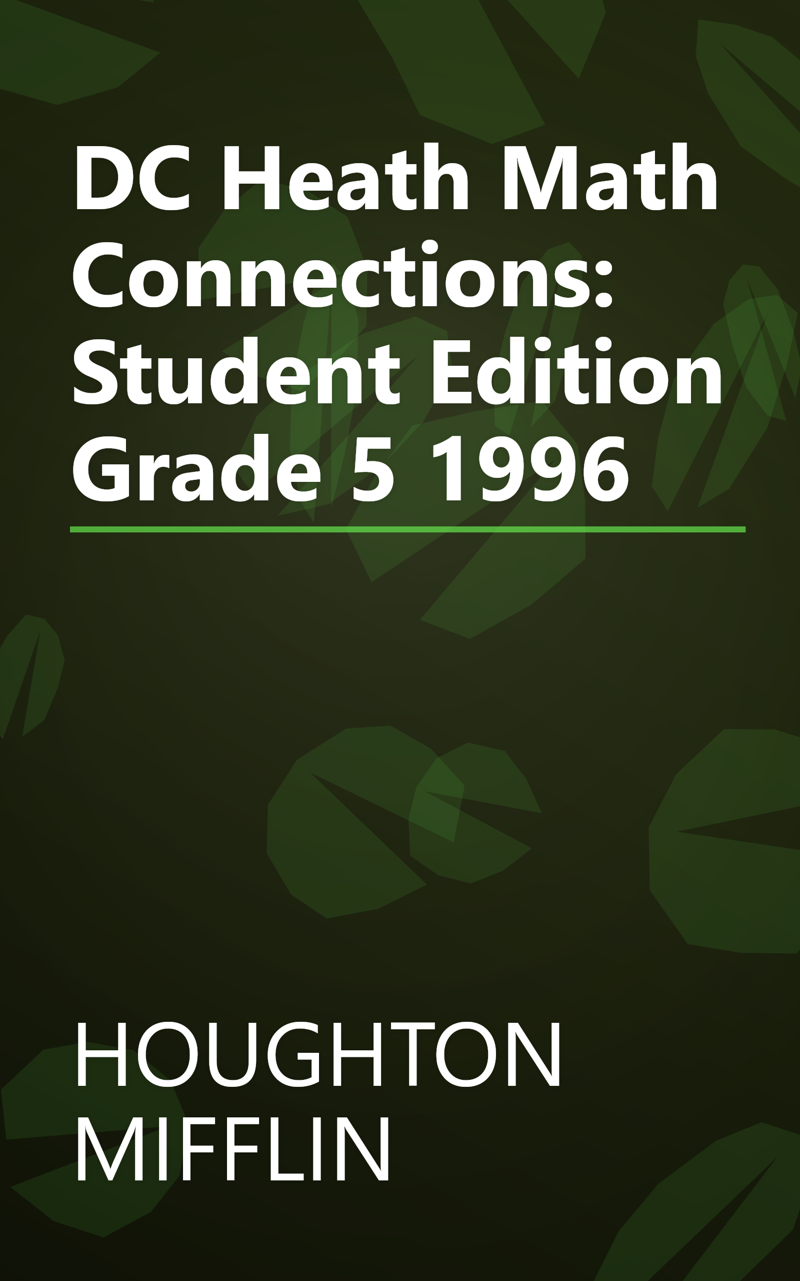 DC Heath Math Connections: Student Edition  Grade 5 1996 book cover