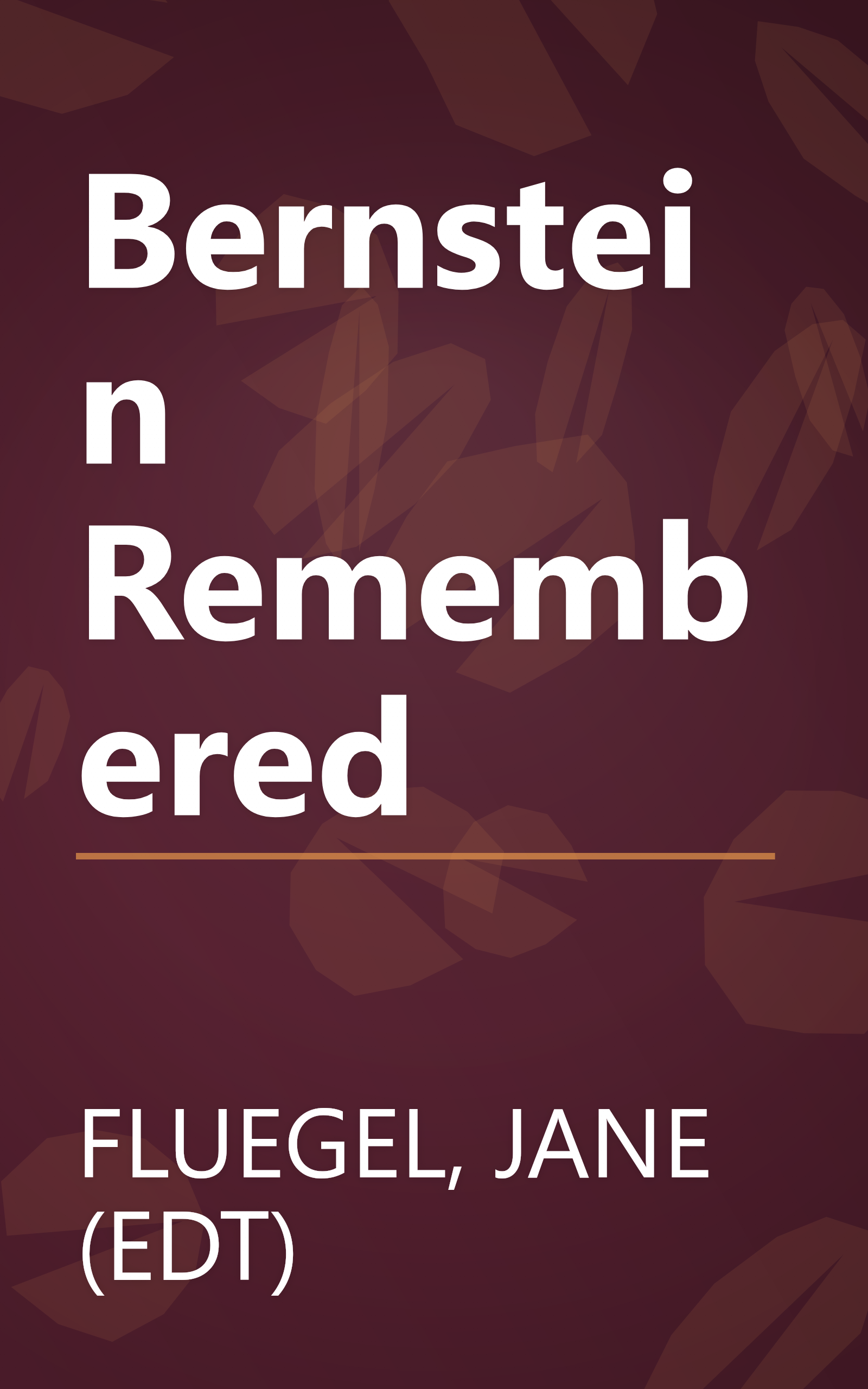 Bernstein Remembered book cover