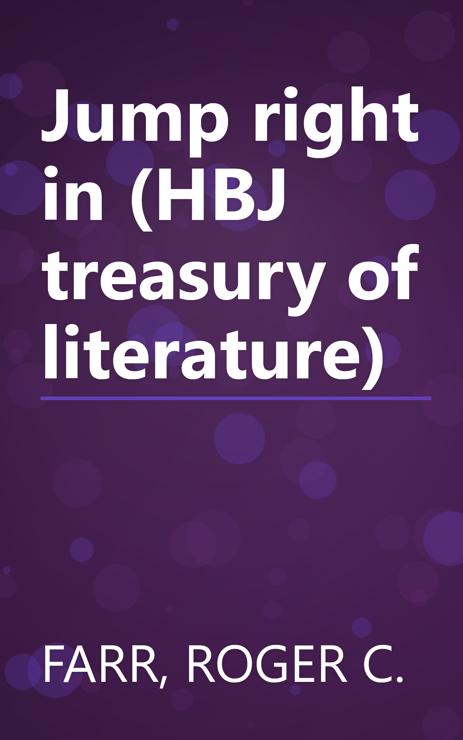 Jump right in (HBJ treasury of literature) book cover