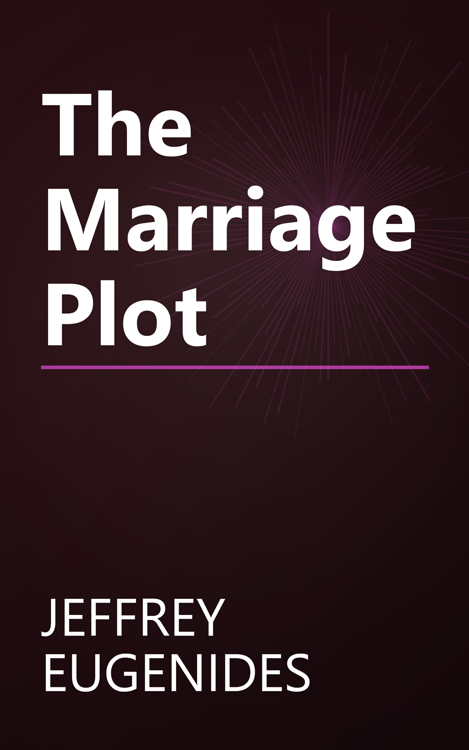 The Marriage Plot book cover
