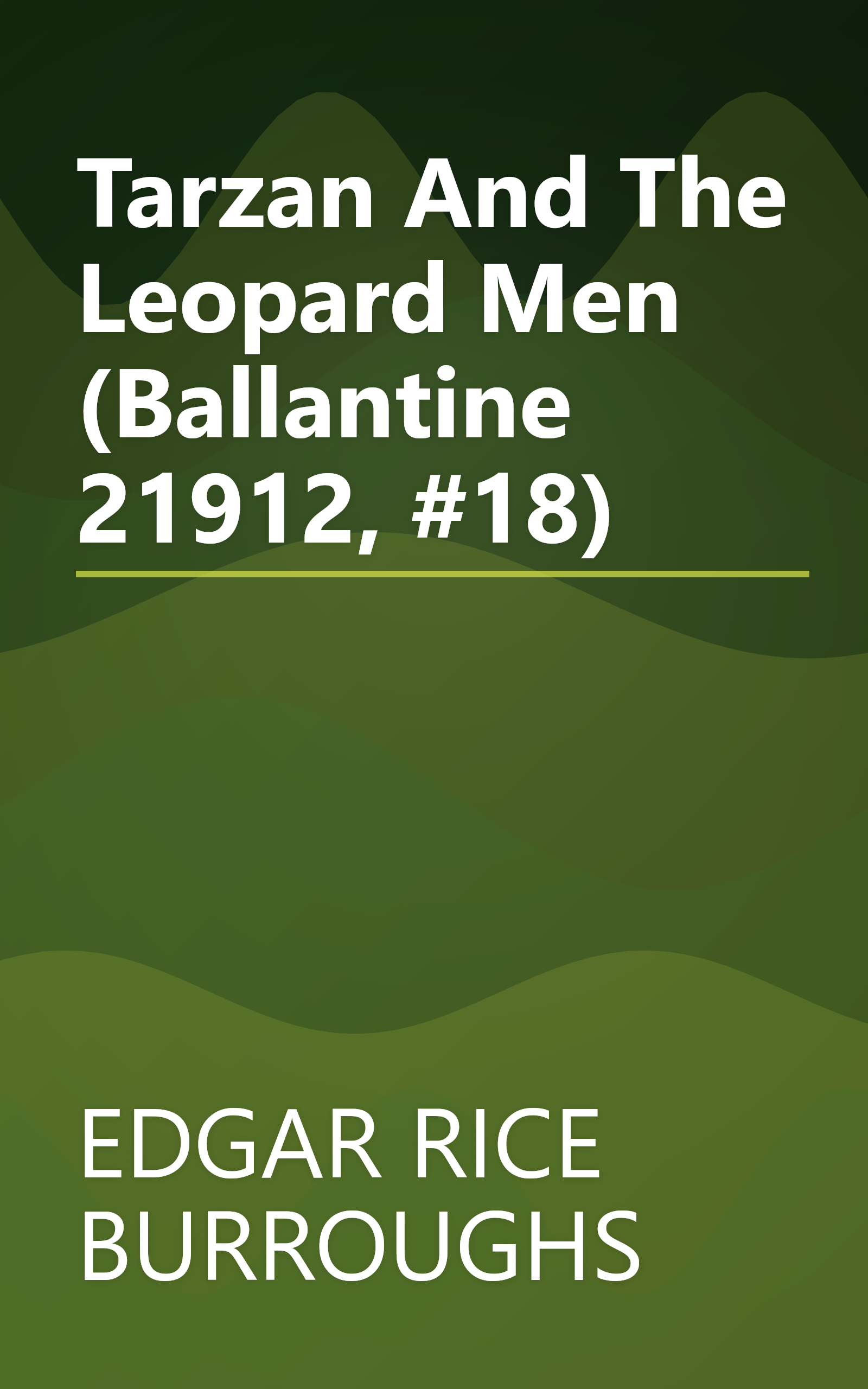 Tarzan And The Leopard Men (Ballantine 21912, #18) book cover