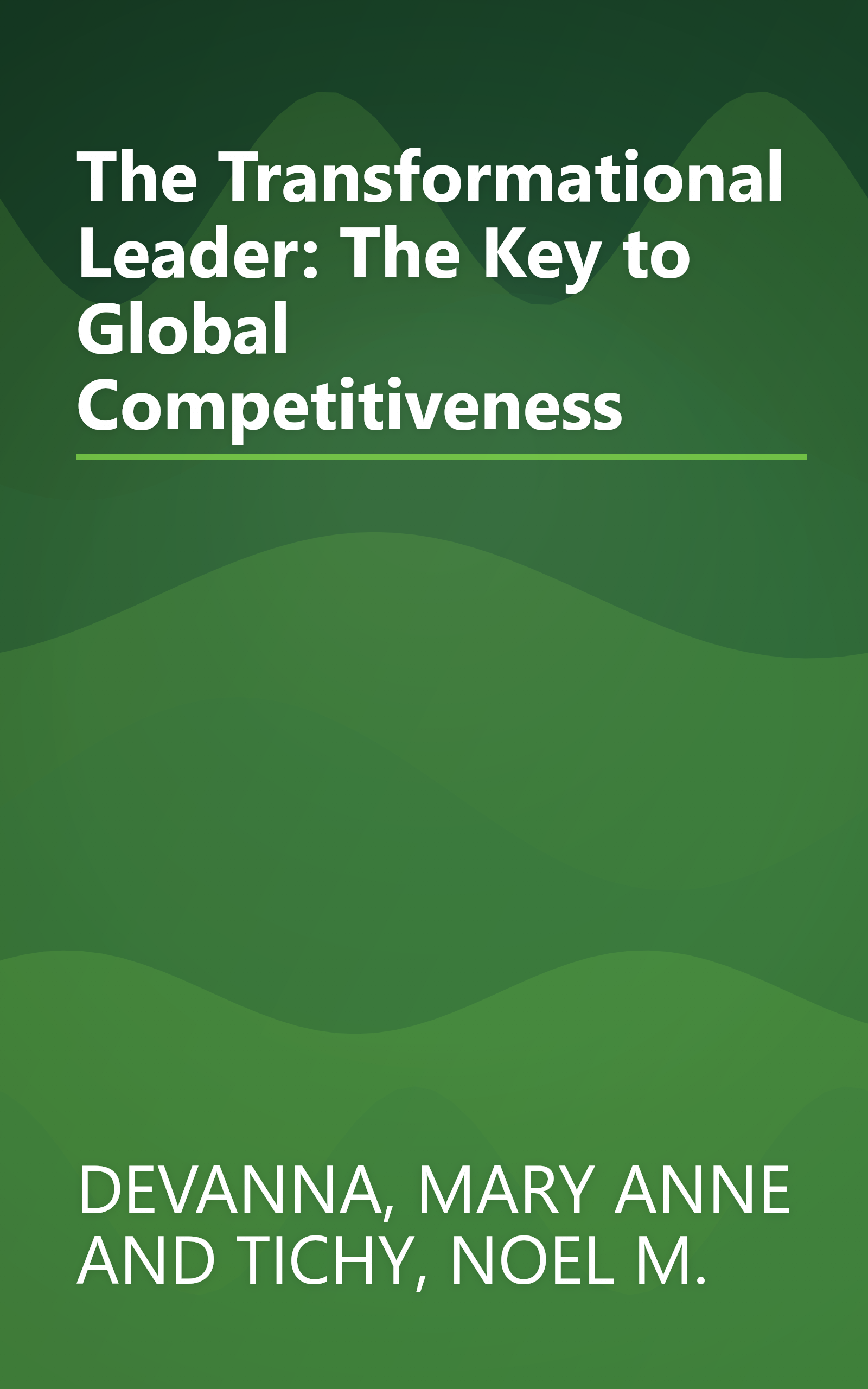 The Transformational Leader: The Key to Global Competitiveness book cover