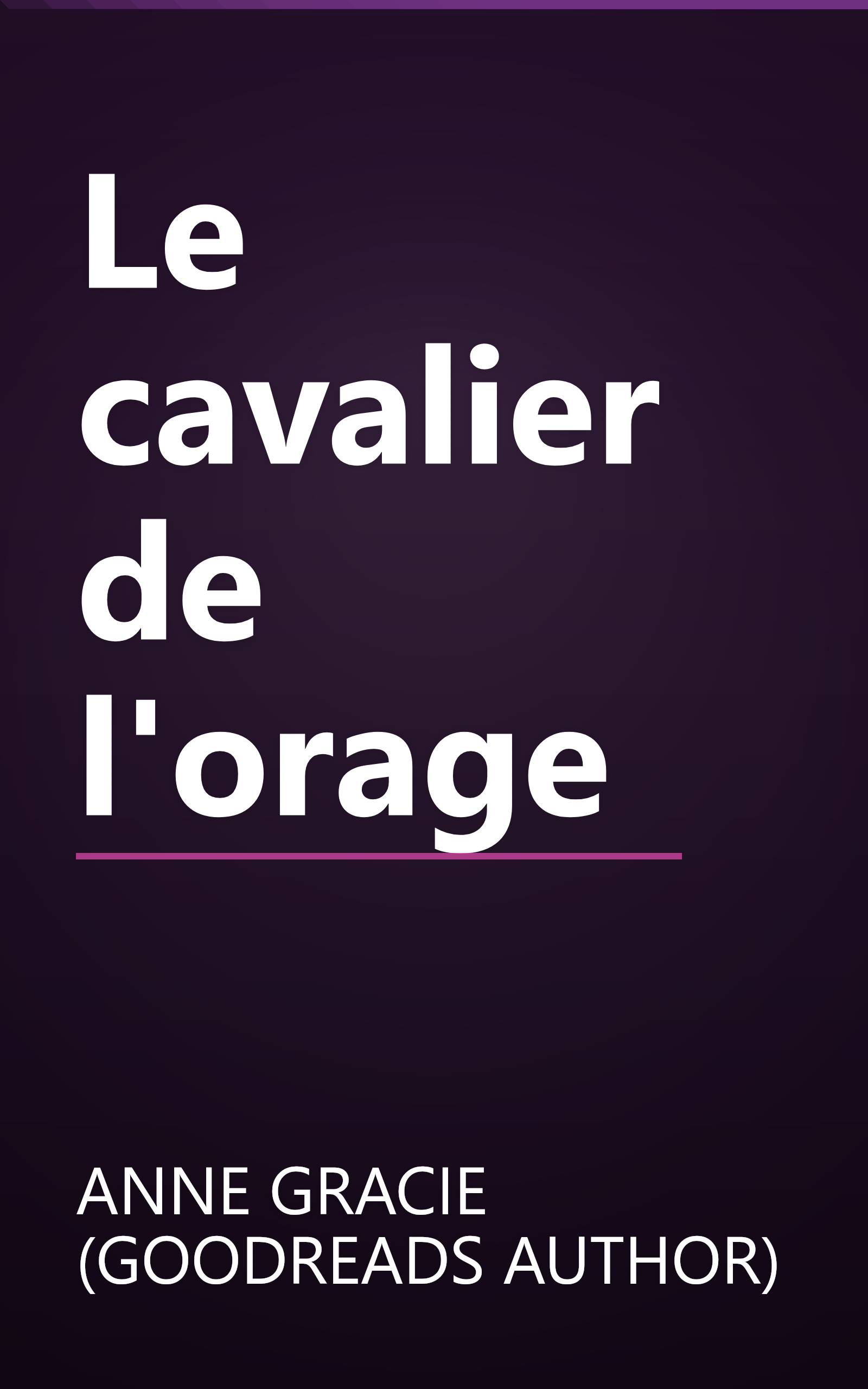 Le cavalier de l'orage book cover