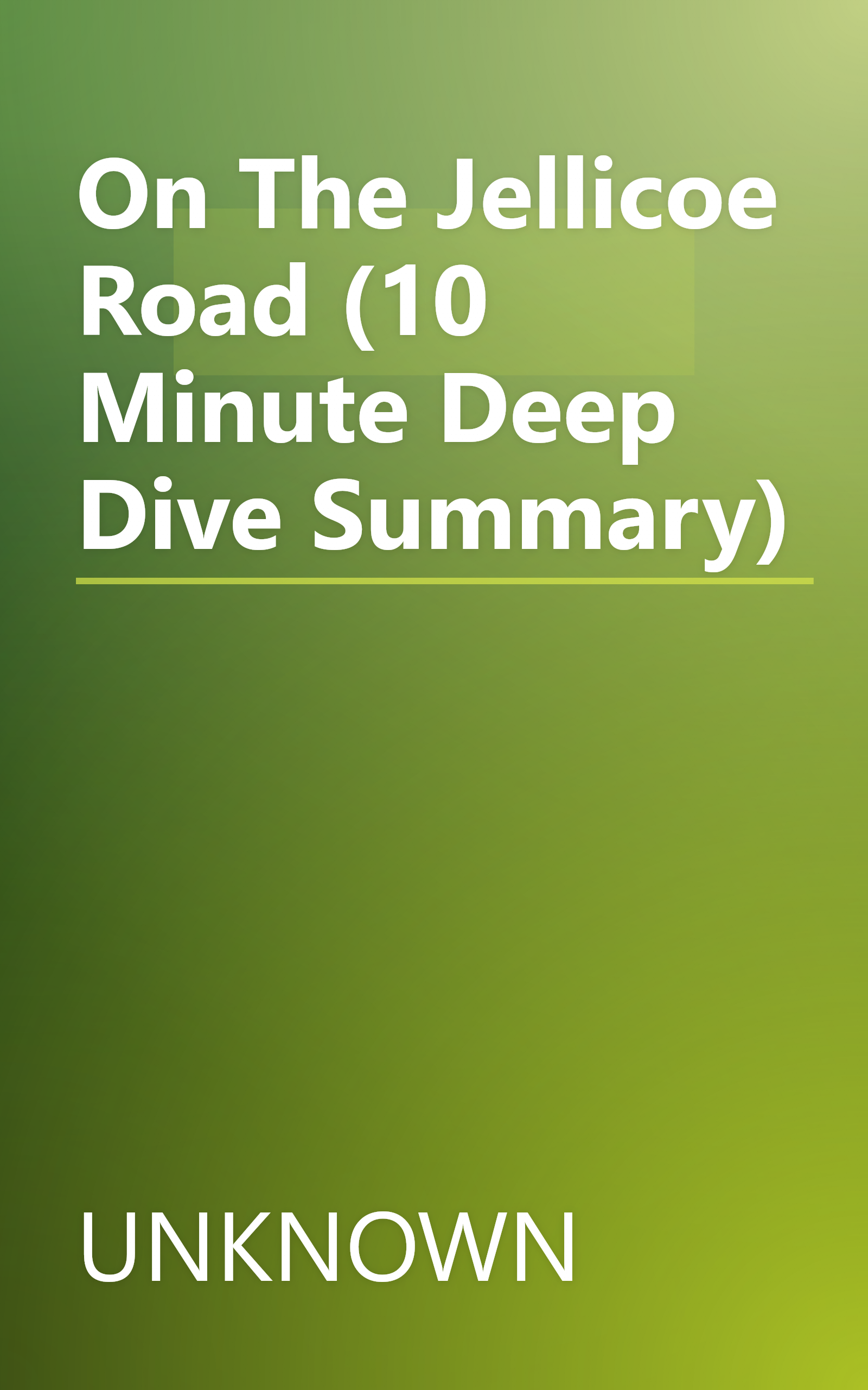 On The Jellicoe Road (10 Minute   Deep Dive Summary) book cover