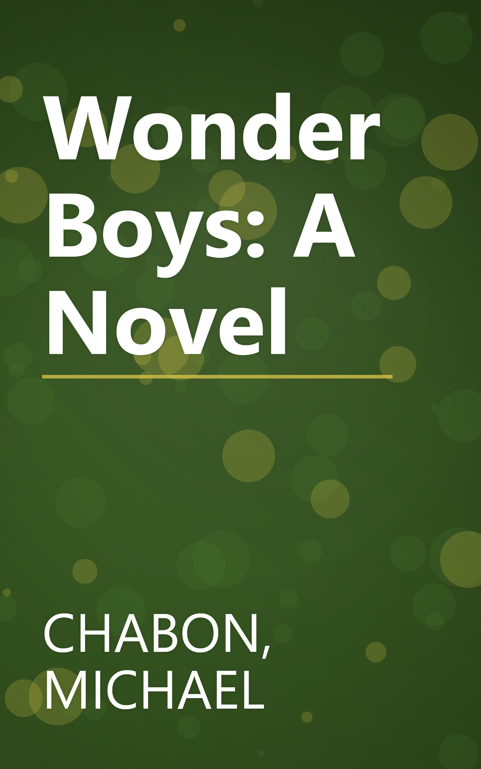 Wonder Boys: A Novel book cover