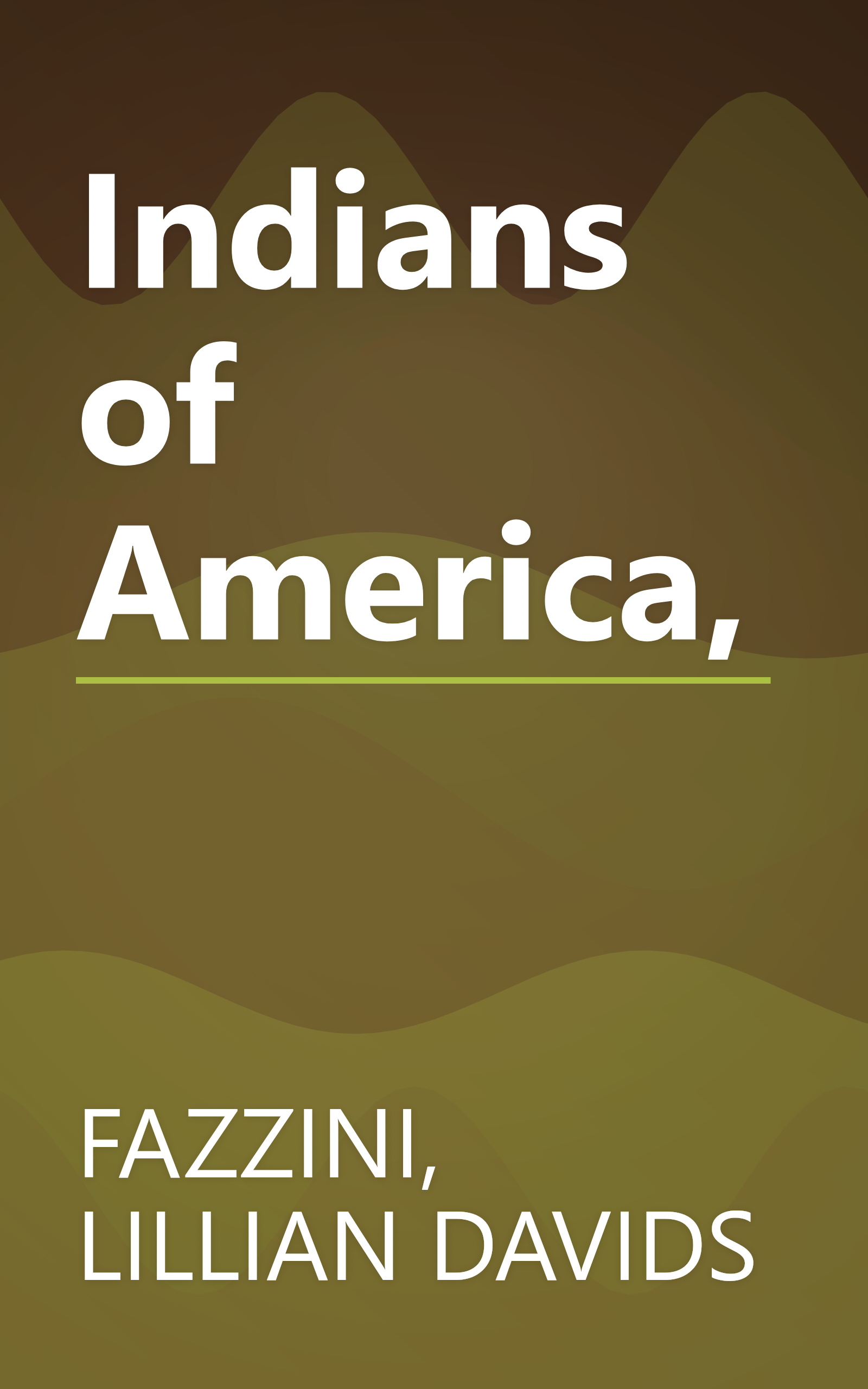 Indians of America, book cover