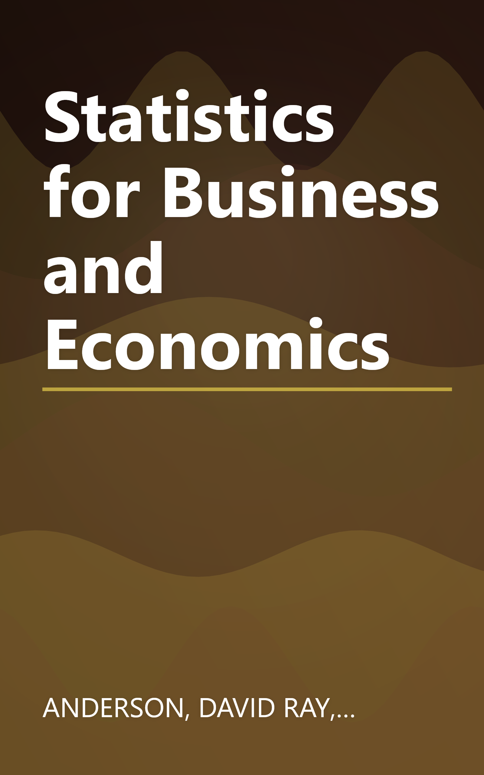 Statistics for Business and Economics book cover