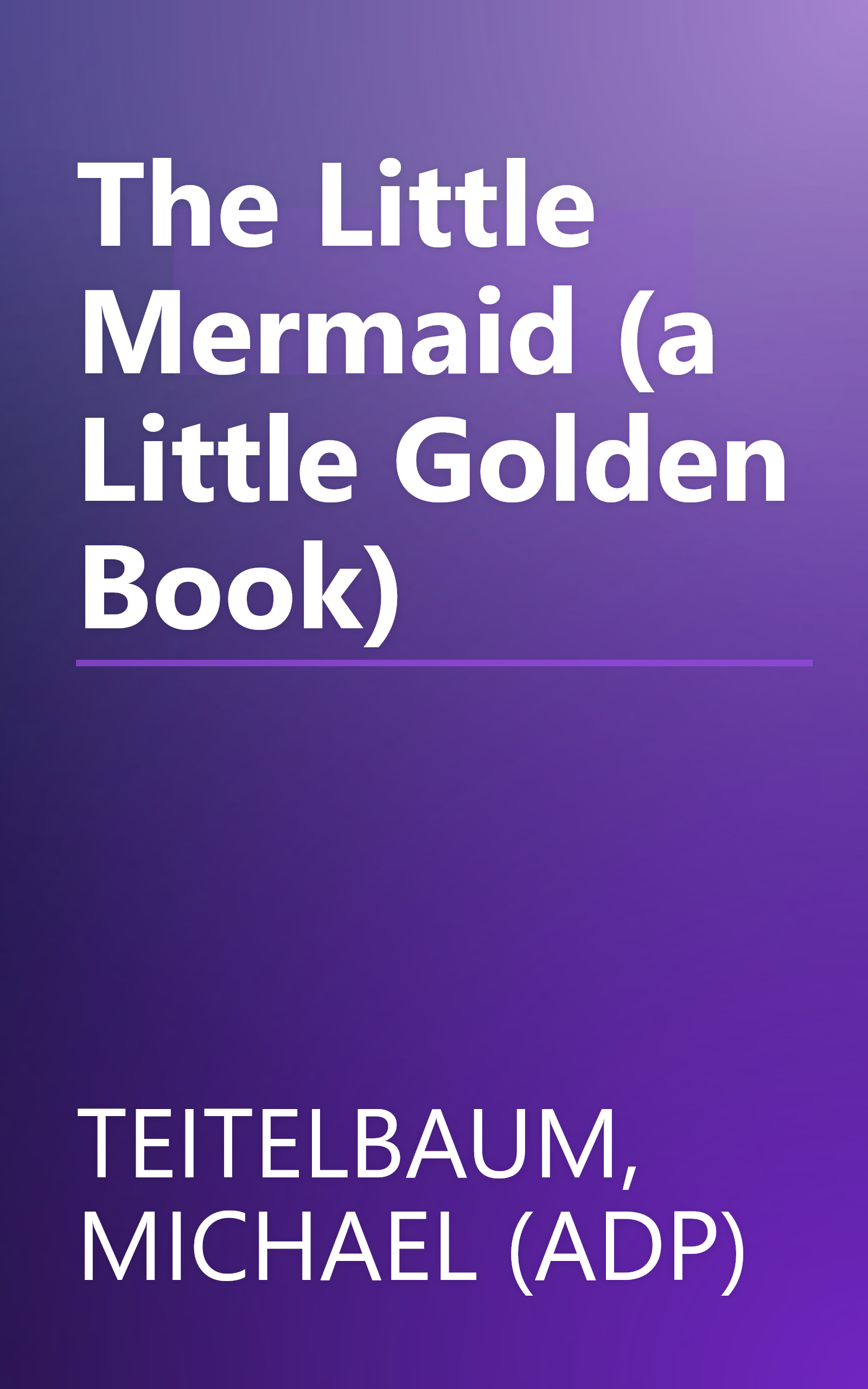 The Little Mermaid (a Little Golden Book) book cover